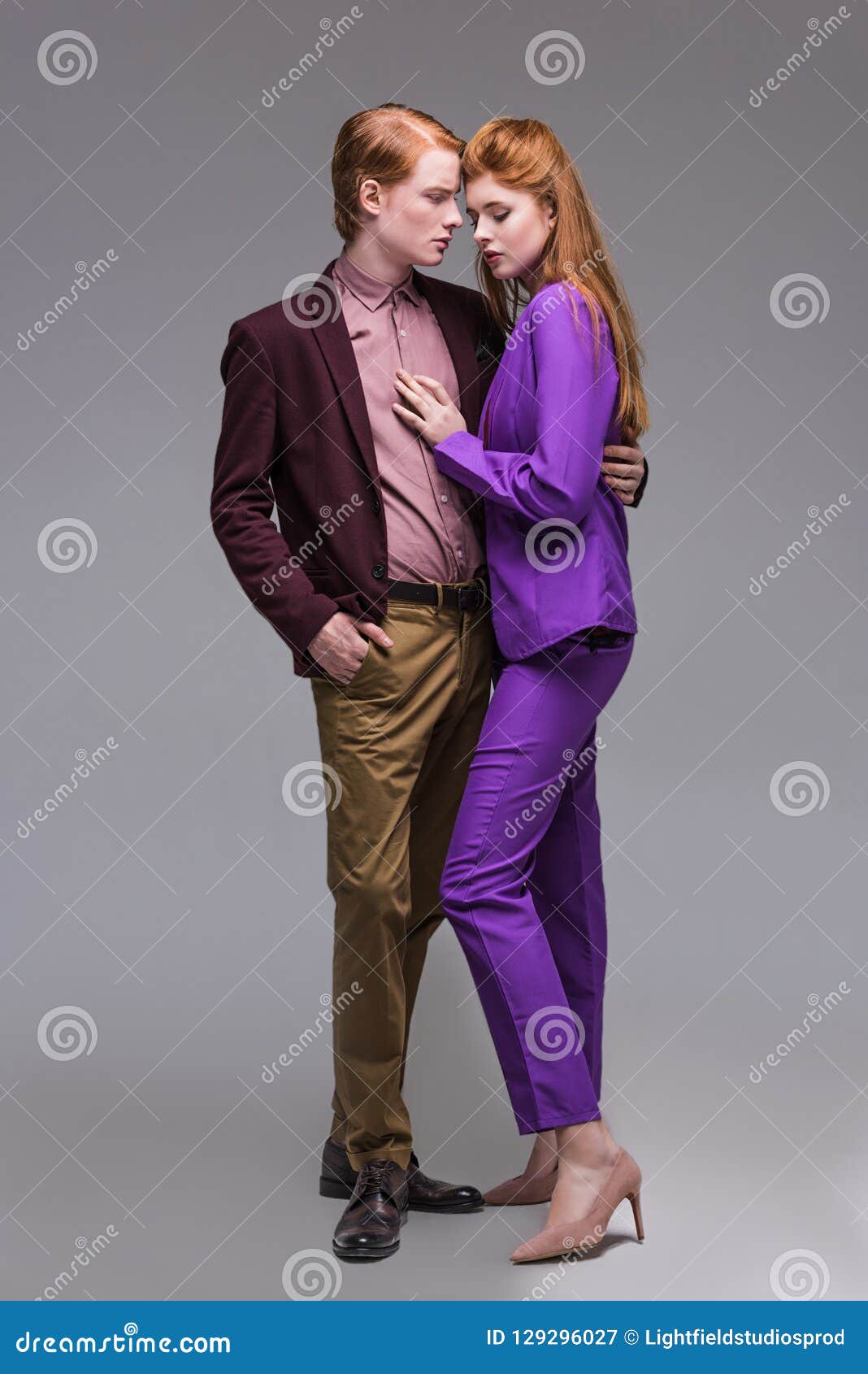 Side View of Young Stylish Models Stock Image - Image of girl, female ...