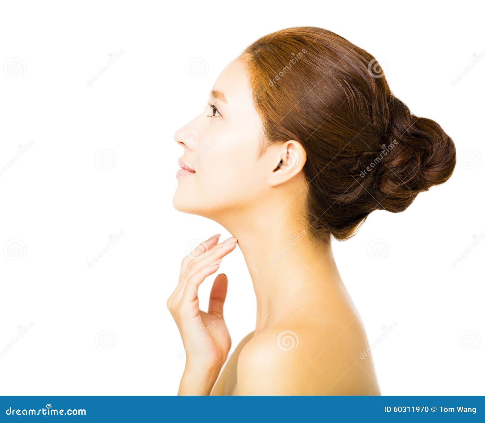 Face Looking Up Side View