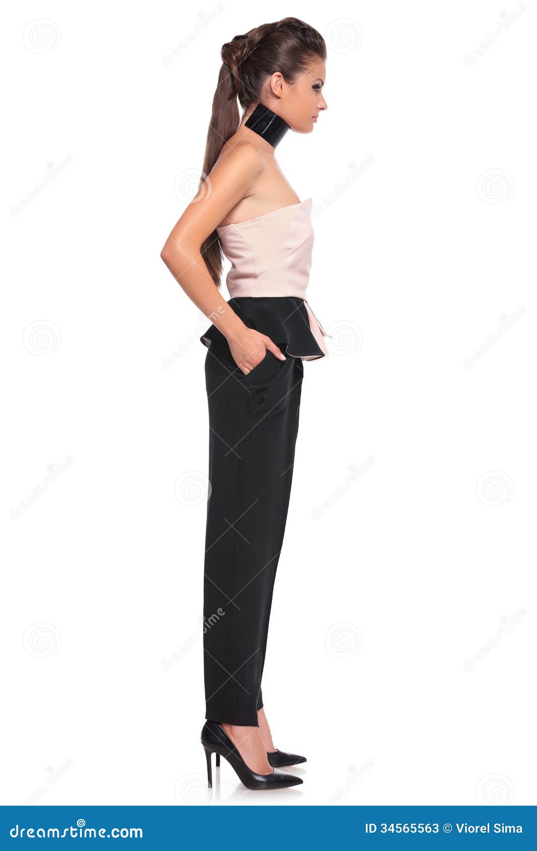 Side Pose Woman Hands Pockets Stock Photos - Free & Royalty-Free Stock ...