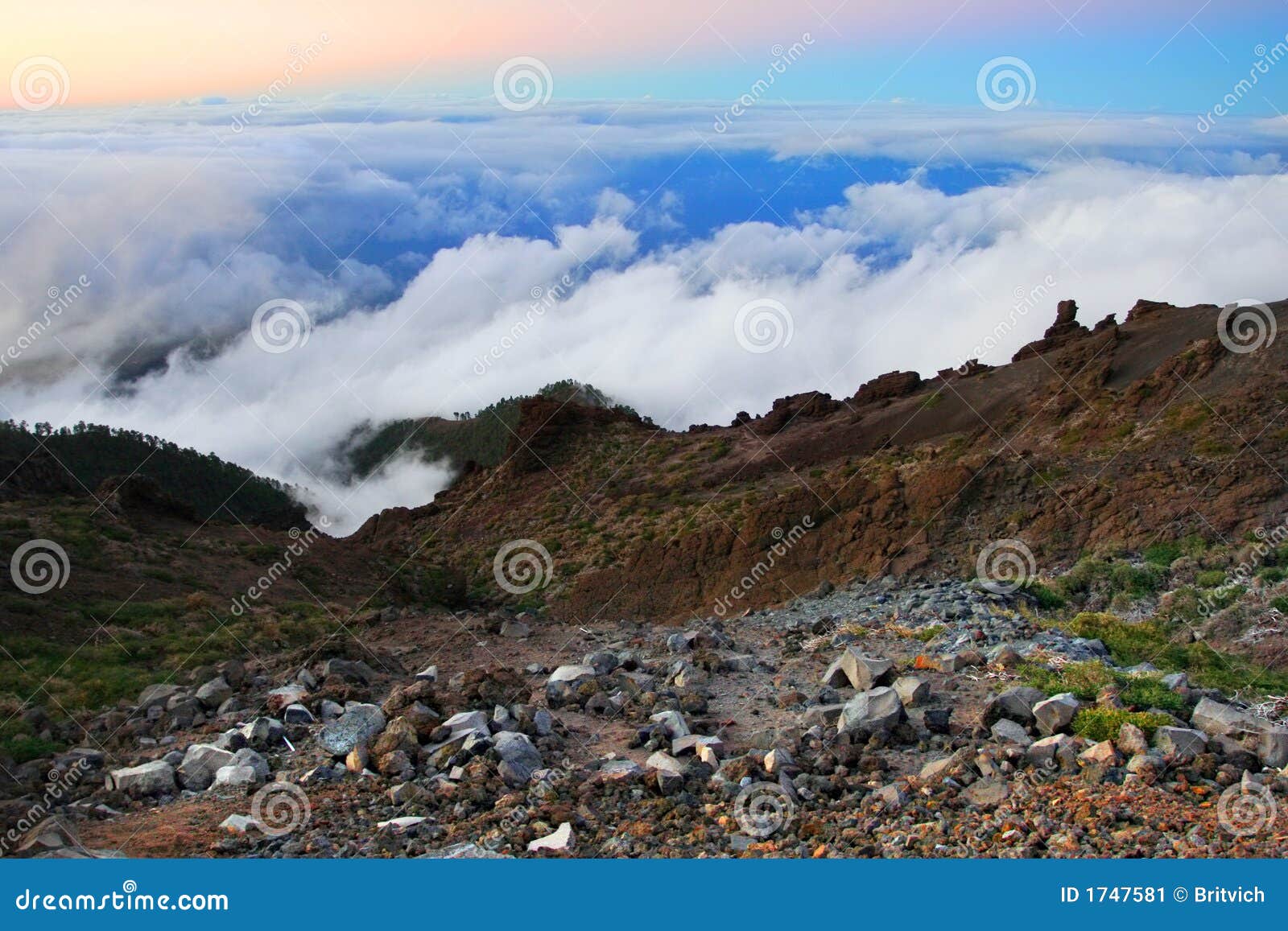 Side of volcano caldera stock image. Image of mountain - 1747581