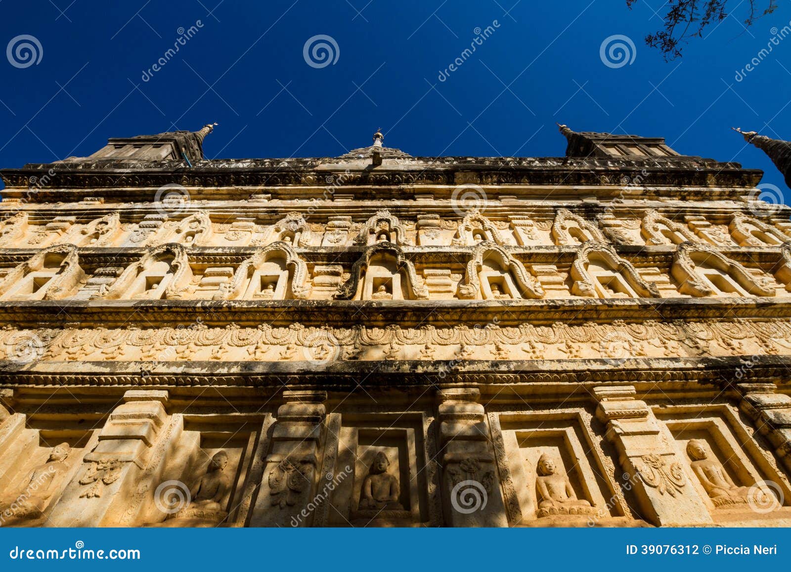 Side Wall of a Buddhist Temple in Bagan, Myanmar Stock Photo - Image of ...