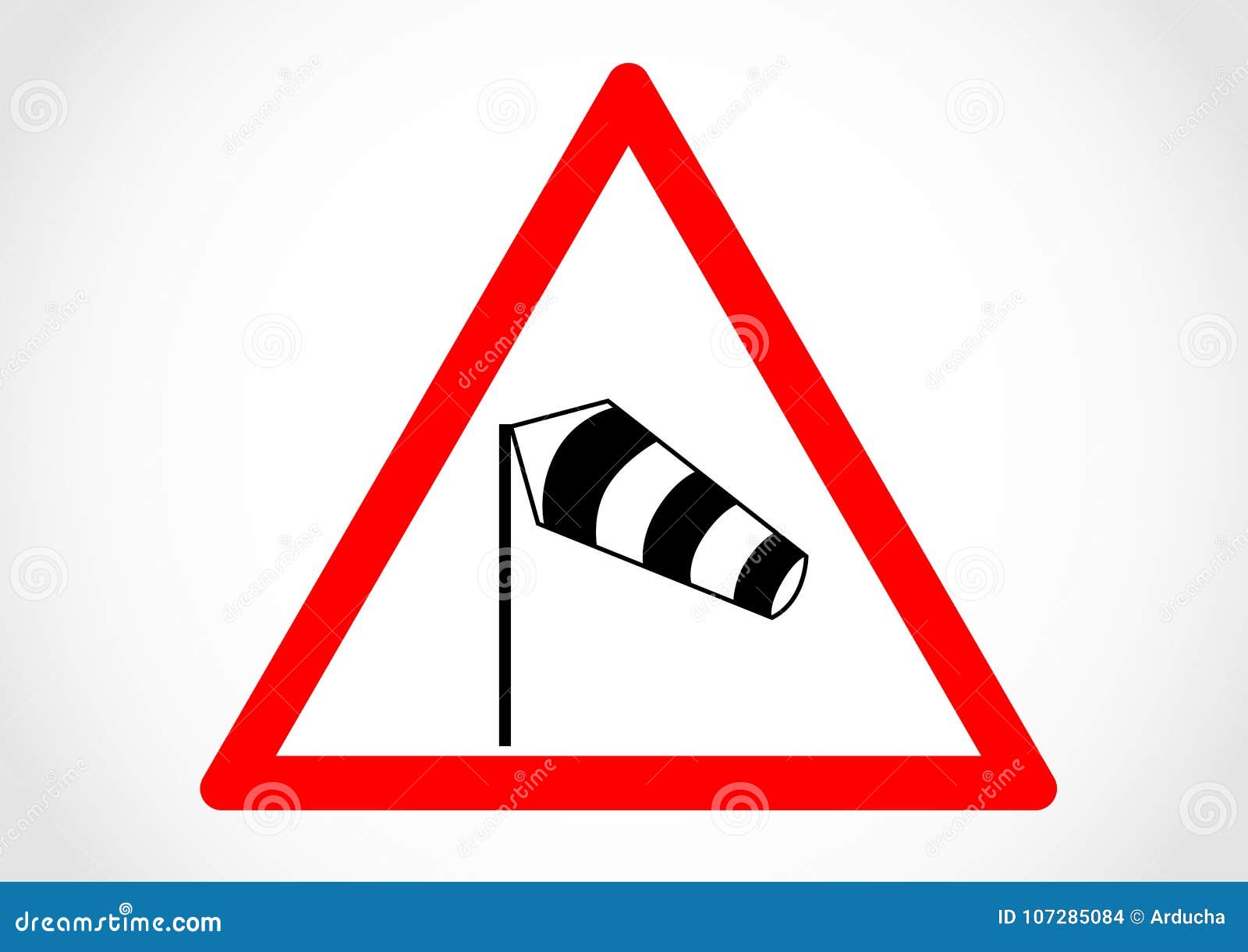 Side Wind Information Road Sign Stock Vector - Illustration of ...