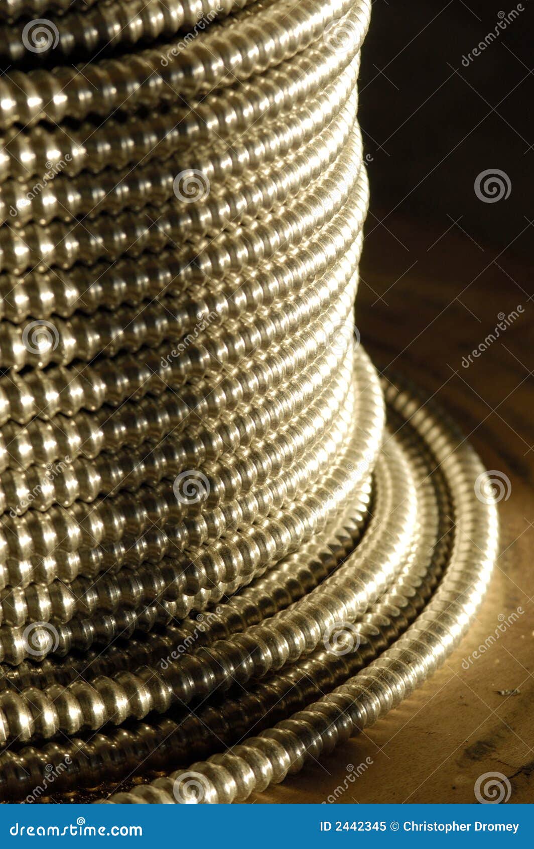 Side of wire spool stock image. Image of volts, cable - 2442345