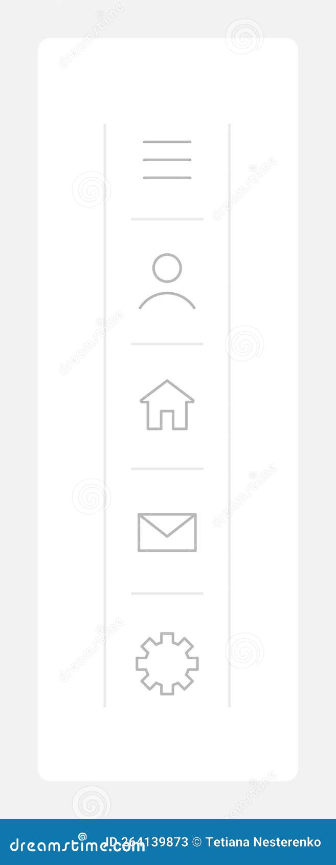 Sidebar Menu UI Element Template Stock Vector - Illustration of button, chart: 264139873