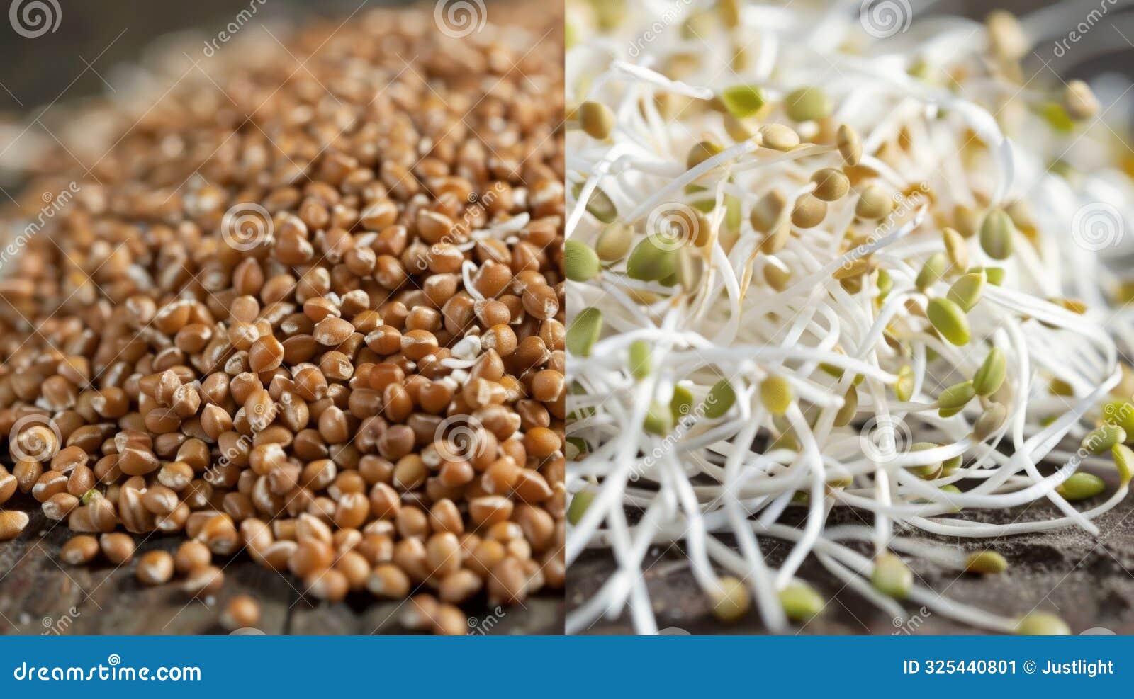 A Sidebyside Comparison of Raw Buckwheat Groats and Sprouted Buckwheat ...