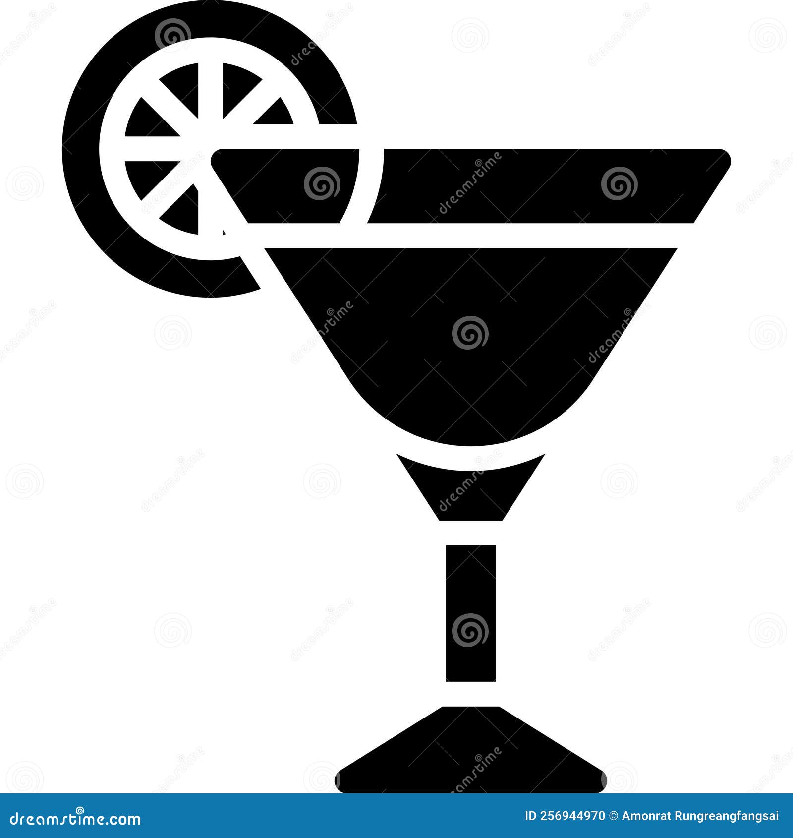 Sidecar Cocktail Icon Alcoholic Mixed Drink Vector Stock Vector