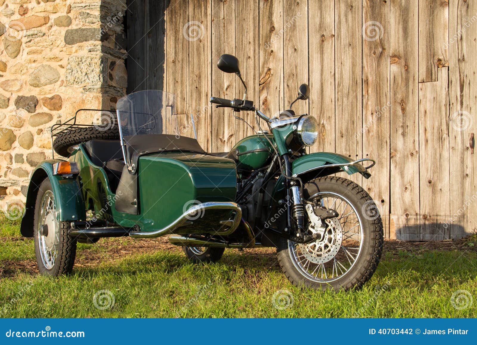 Sidecar Motorcycle - with Rustic Background Stock Photo - Image of ...