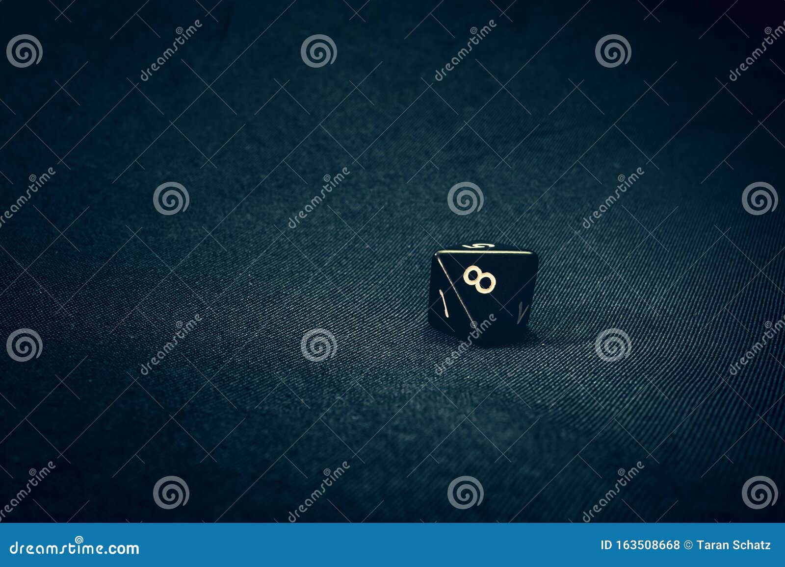 8 Sided Black Die for a Game on Background Stock Photo - Image of ...