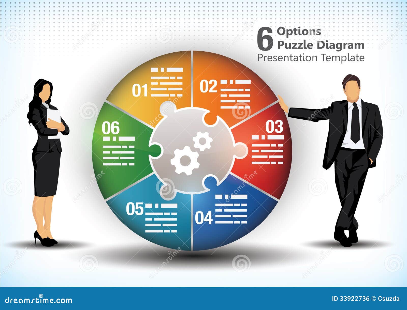 6 Sided Business Wheelchart Stock Vector - Illustration of powerpoint ...