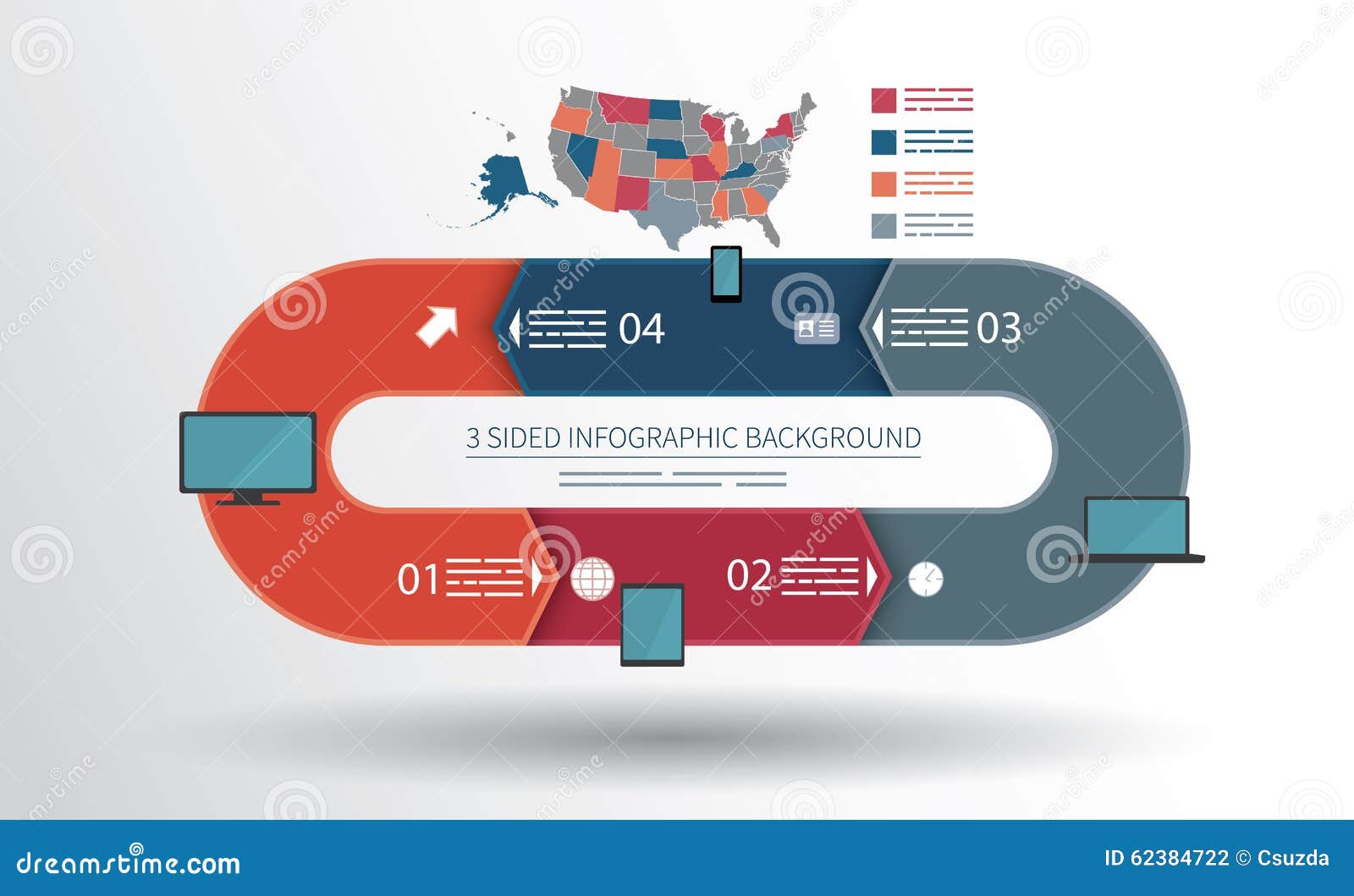 2 Sided Infographics Background Vector Illustration | CartoonDealer.com ...