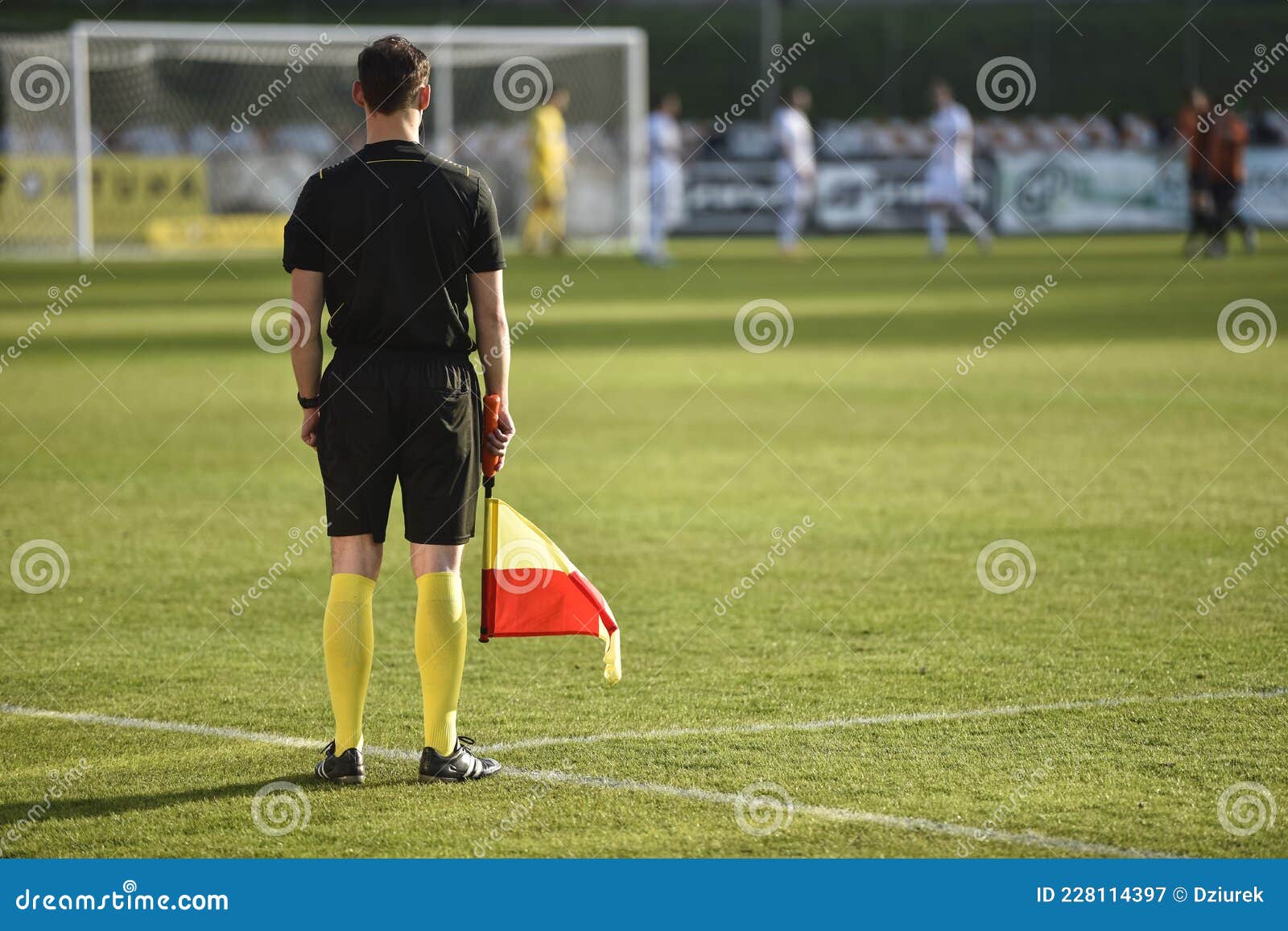 Sideline Referee Staying by Touch-lin Editorial Photography - Image of ...