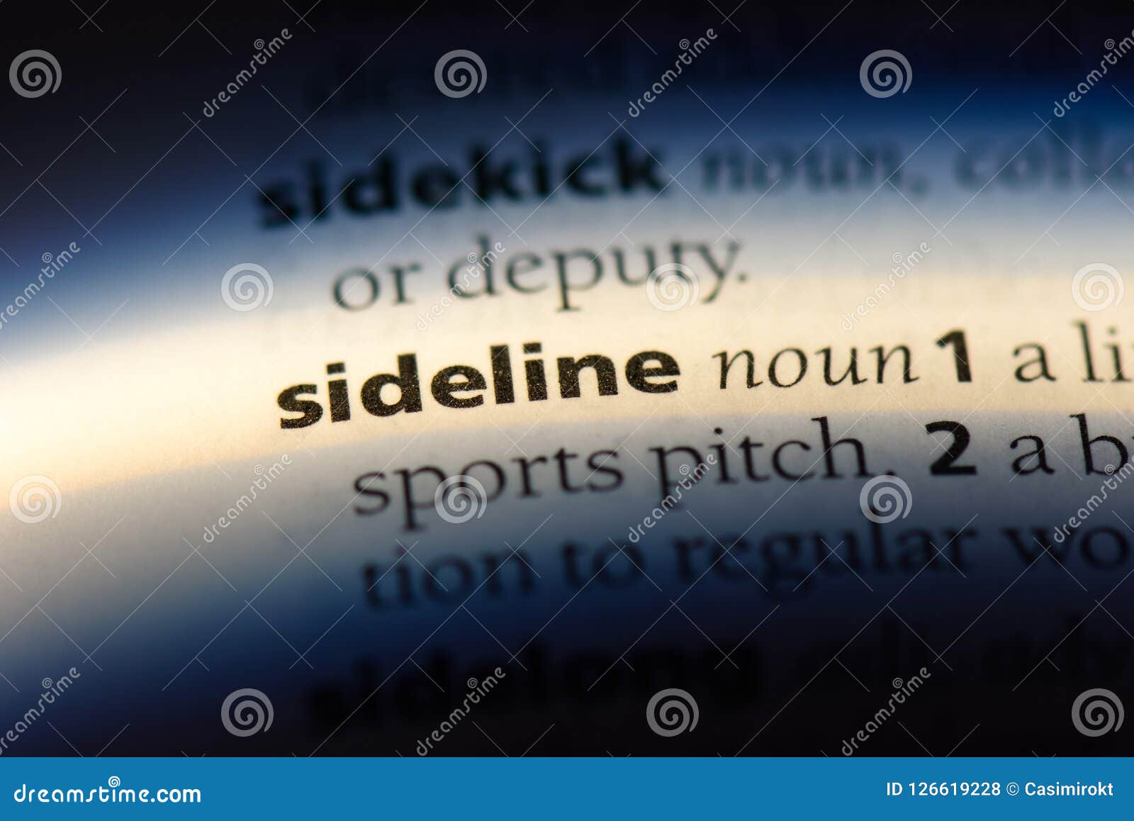 Sideline stock photo. Image of closeup, idea, book, concept - 126619228