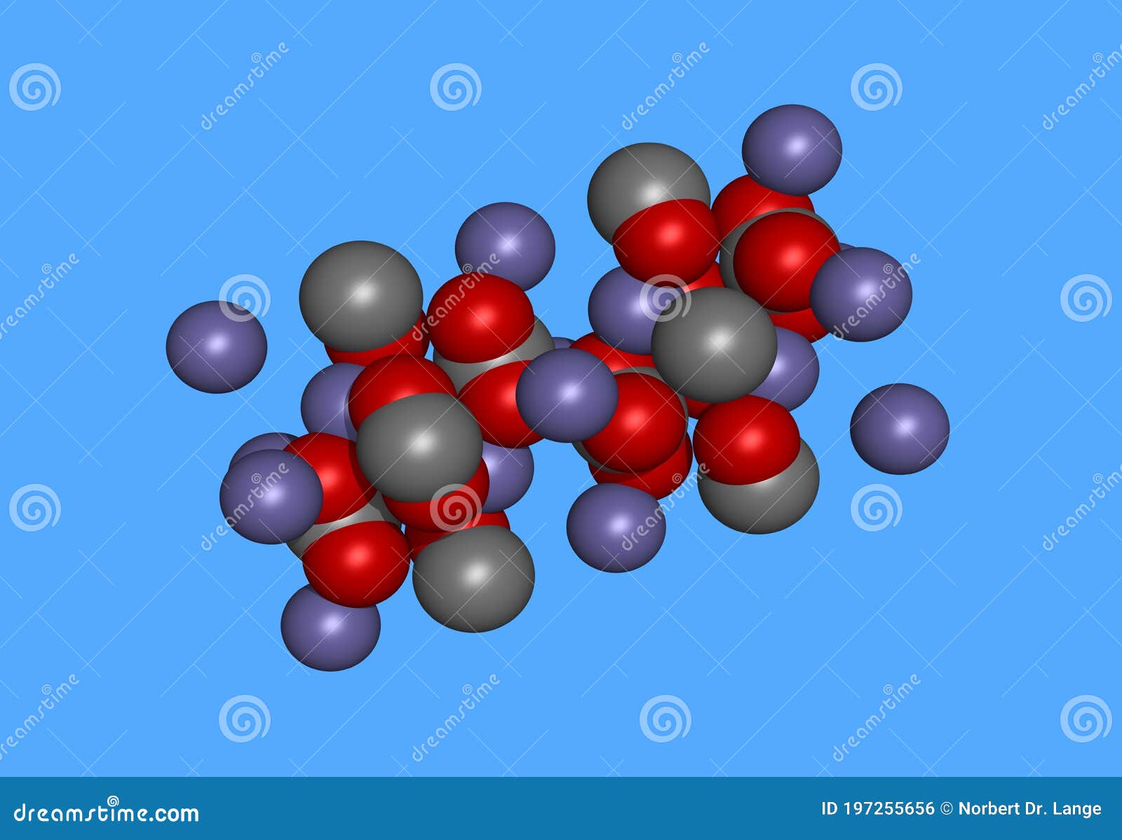 Siderit molecular model stock illustration. Illustration of research ...