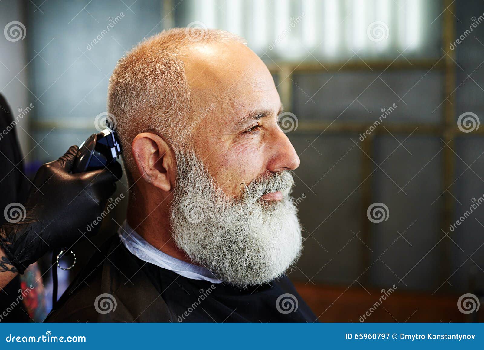 Sideview of Bearded Senior Man Stock Image - Image of beard, mature ...