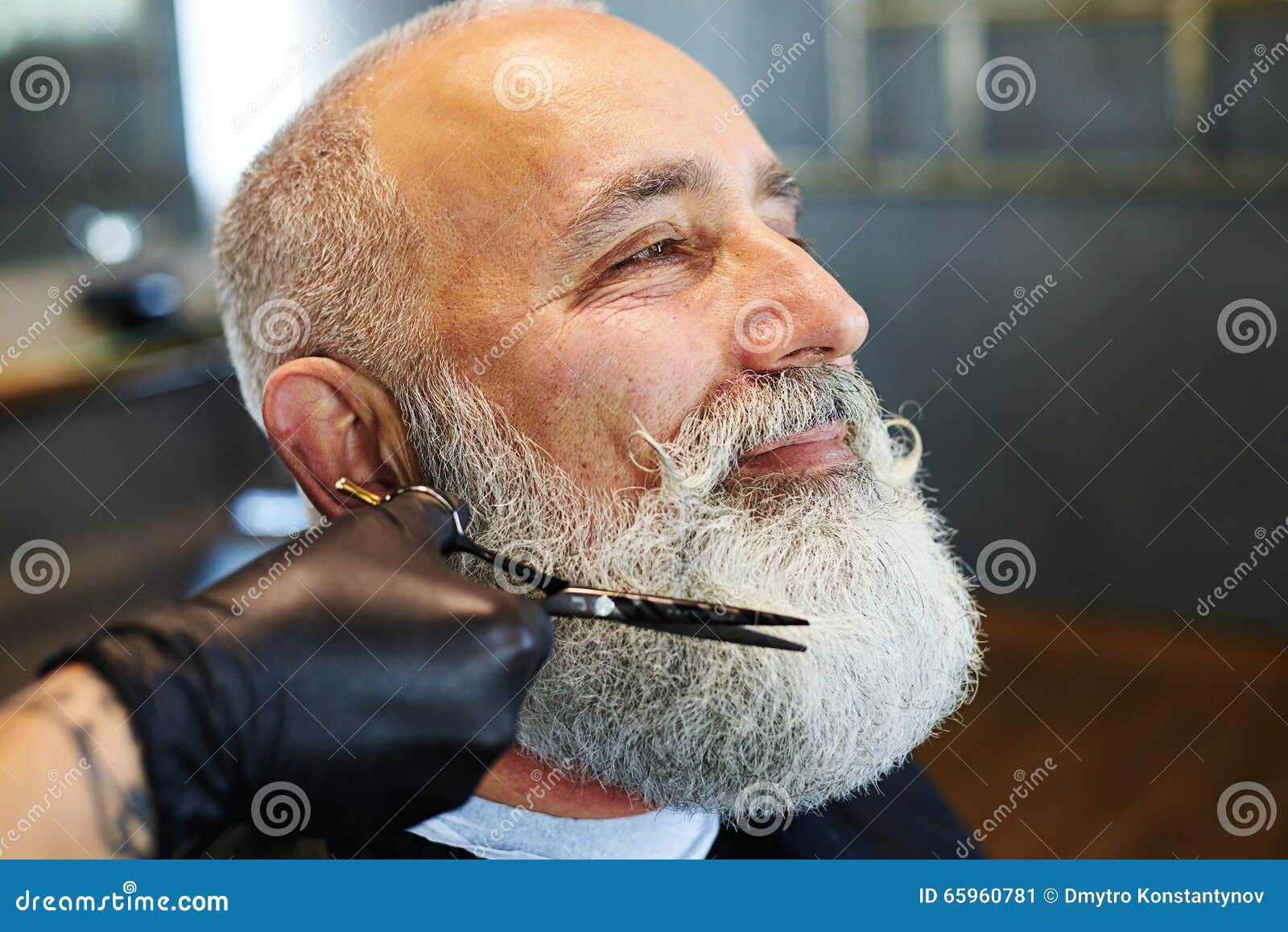 Sideview Portrait of Grey-haired Man Stock Image - Image of brutal ...