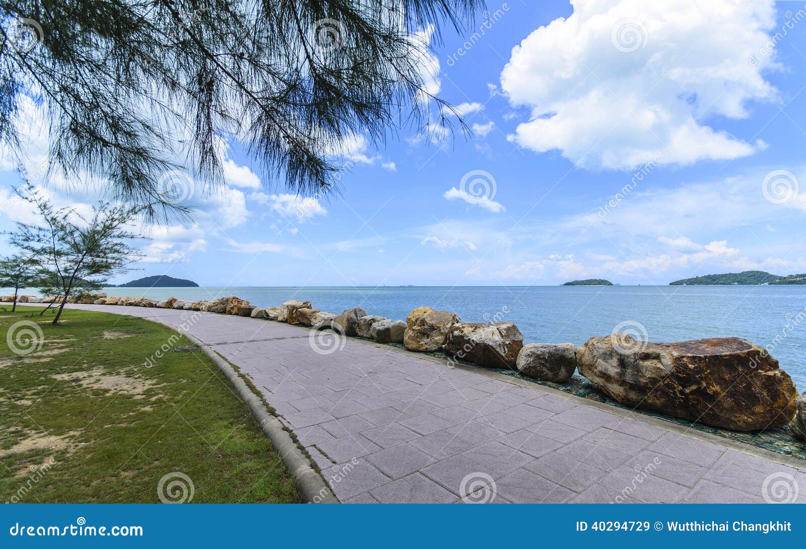 Sidewalk on beach stock image. Image of thailand, locations - 40294729