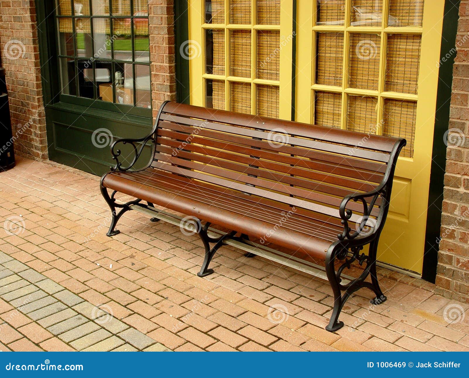 Sidewalk Bench stock image. Image of bench, shapes, color - 1006469