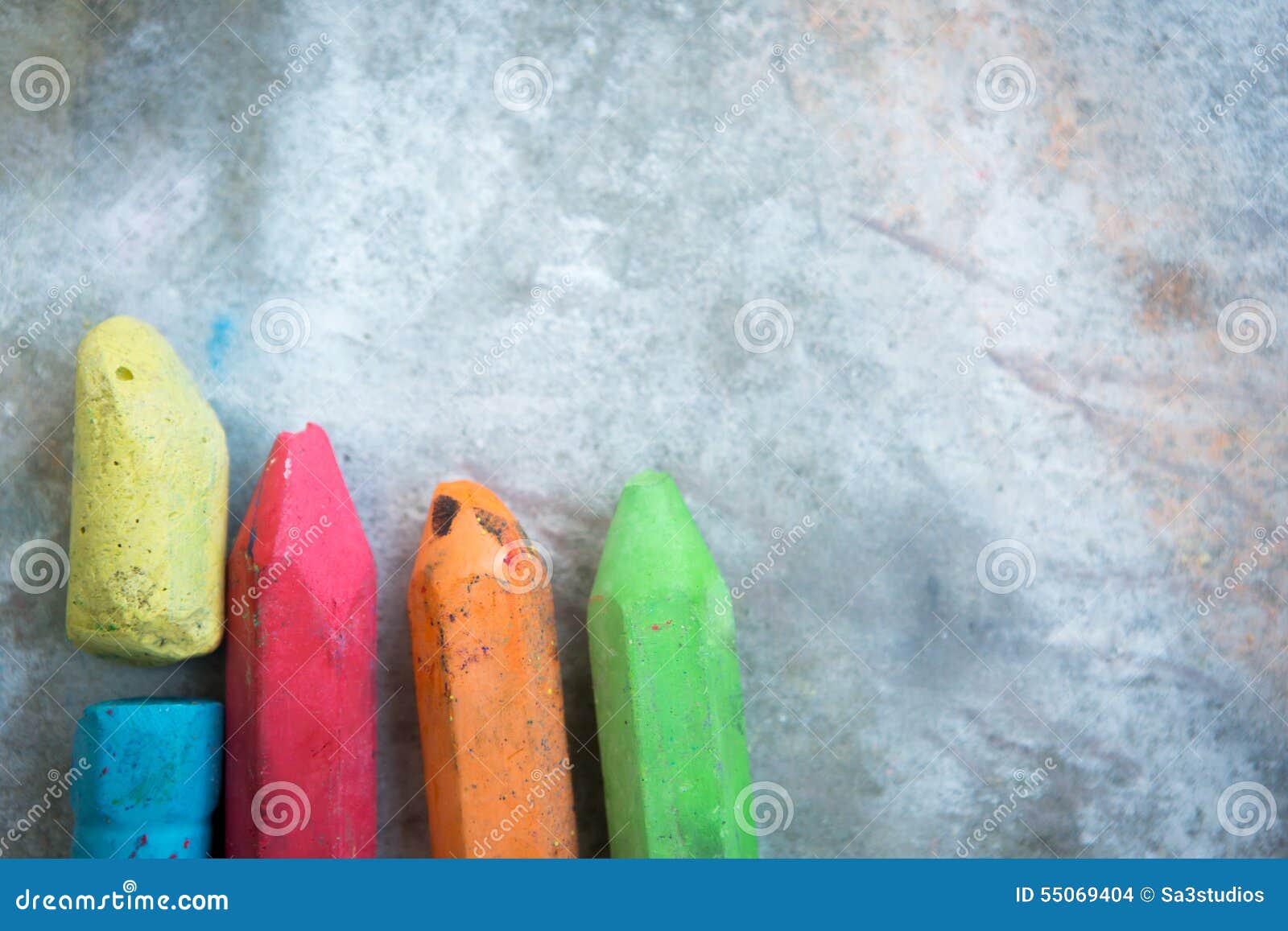 Sidewalk Chalk on Concrete Texture Stock Photo - Image of space, chalk ...