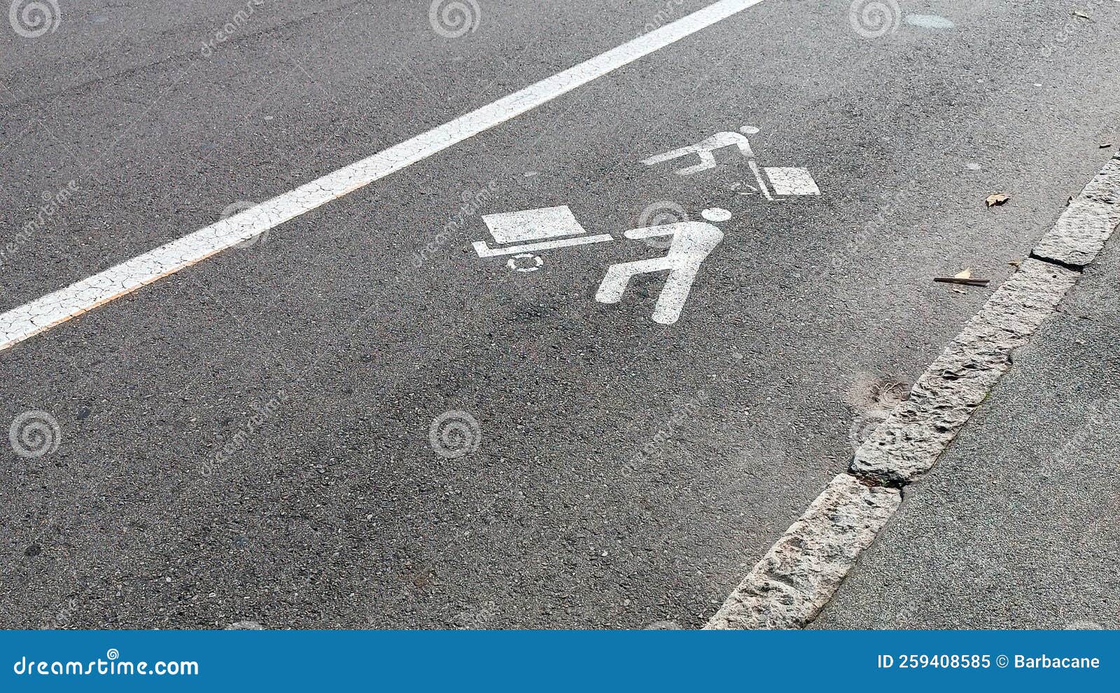 Sidewalk Close-up - Street in the City - Parking for Unloading and ...