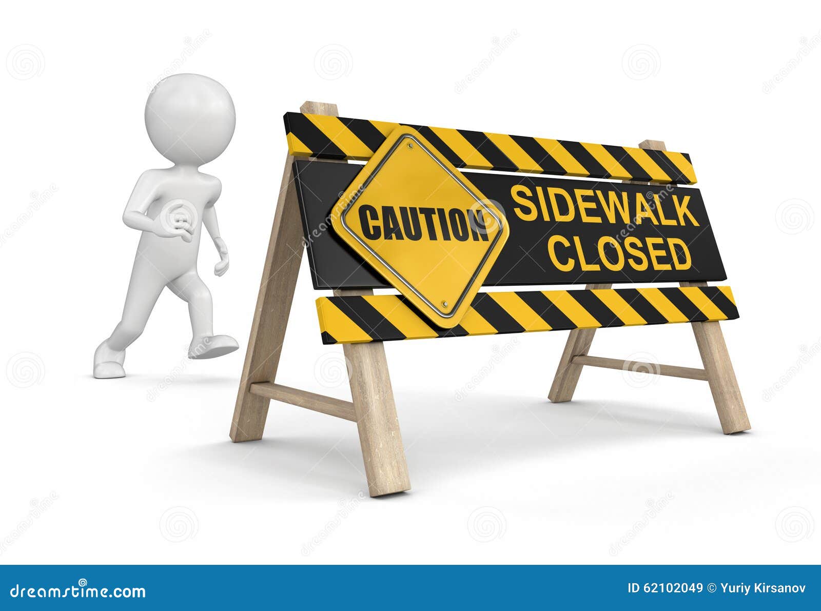 Sidewalk closed sign stock illustration. Illustration of sidewalk ...