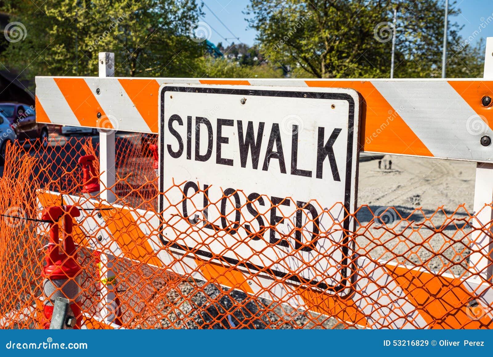 Sidewalk closed stock image. Image of boundary, closed - 53216829
