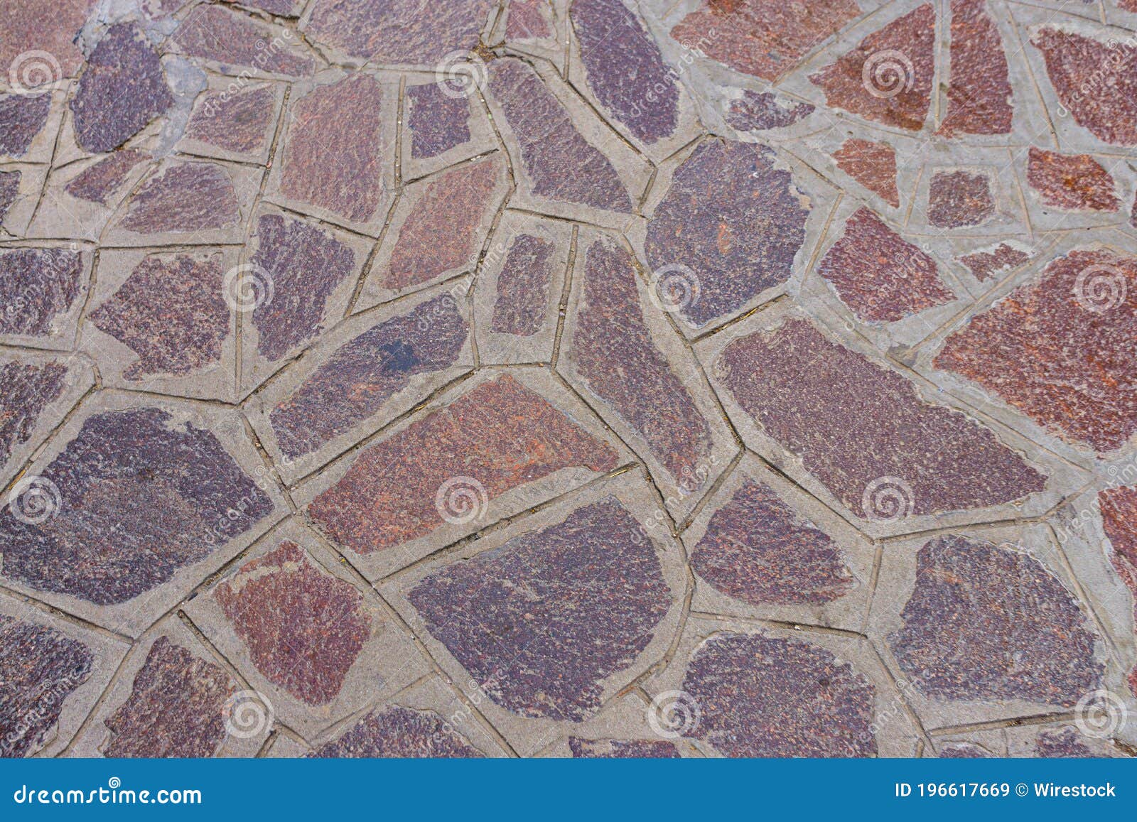 Sidewalk with Colourful Paved Ground Stock Image - Image of pavement ...