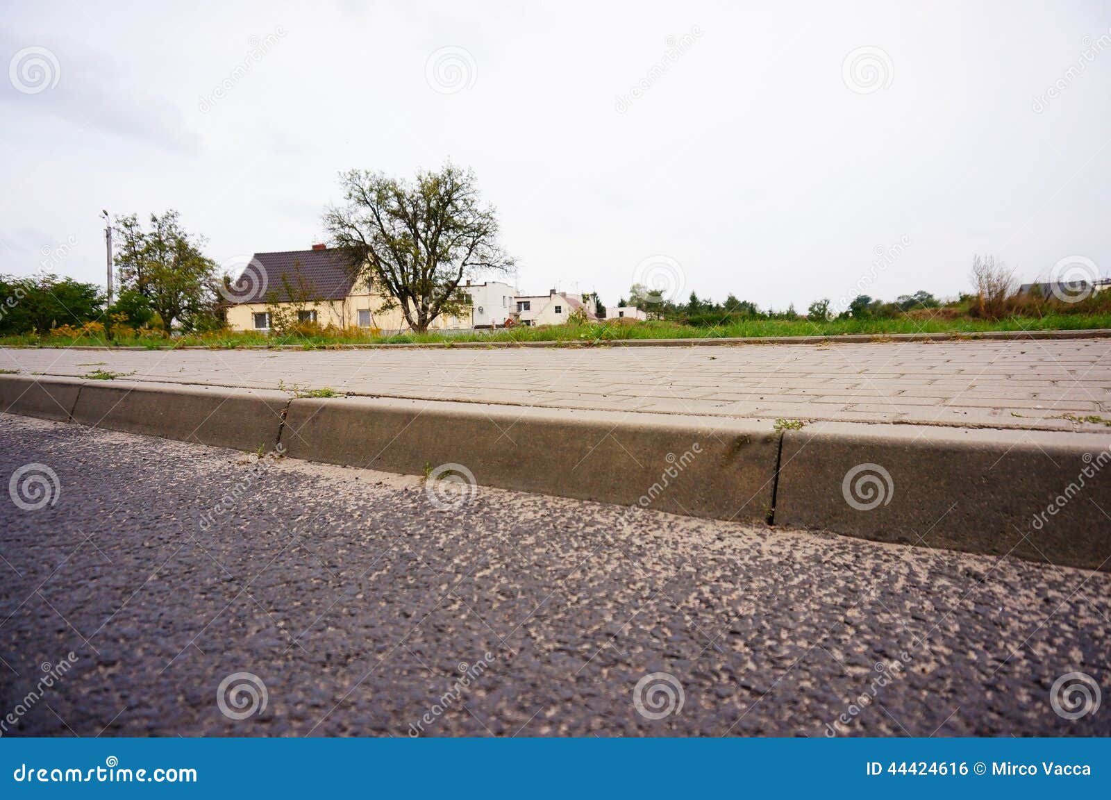 Sidewalk corner stock photo. Image of sidewalk, house - 44424616
