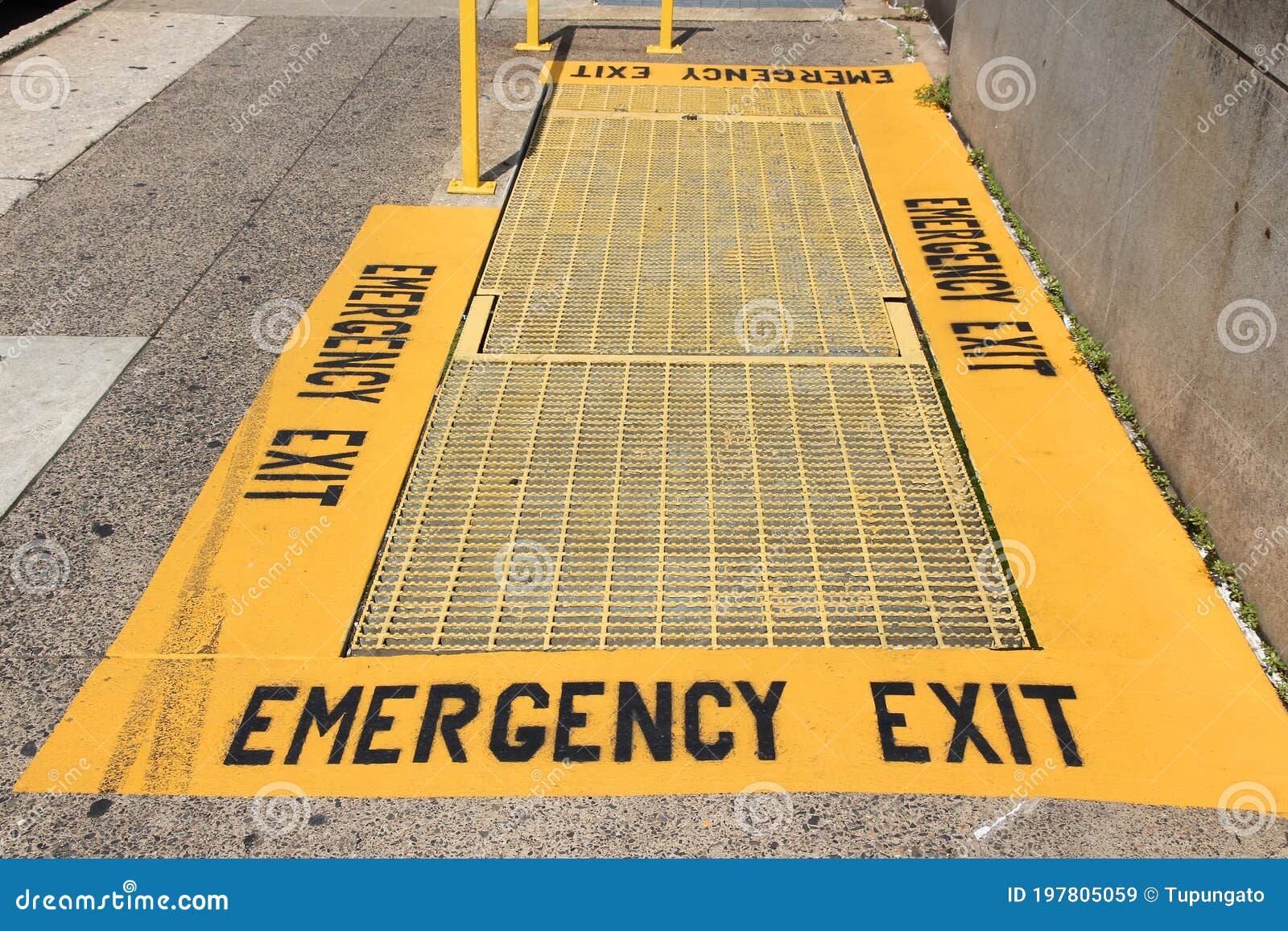 Sidewalk emergency exit stock image. Image of united - 197805059