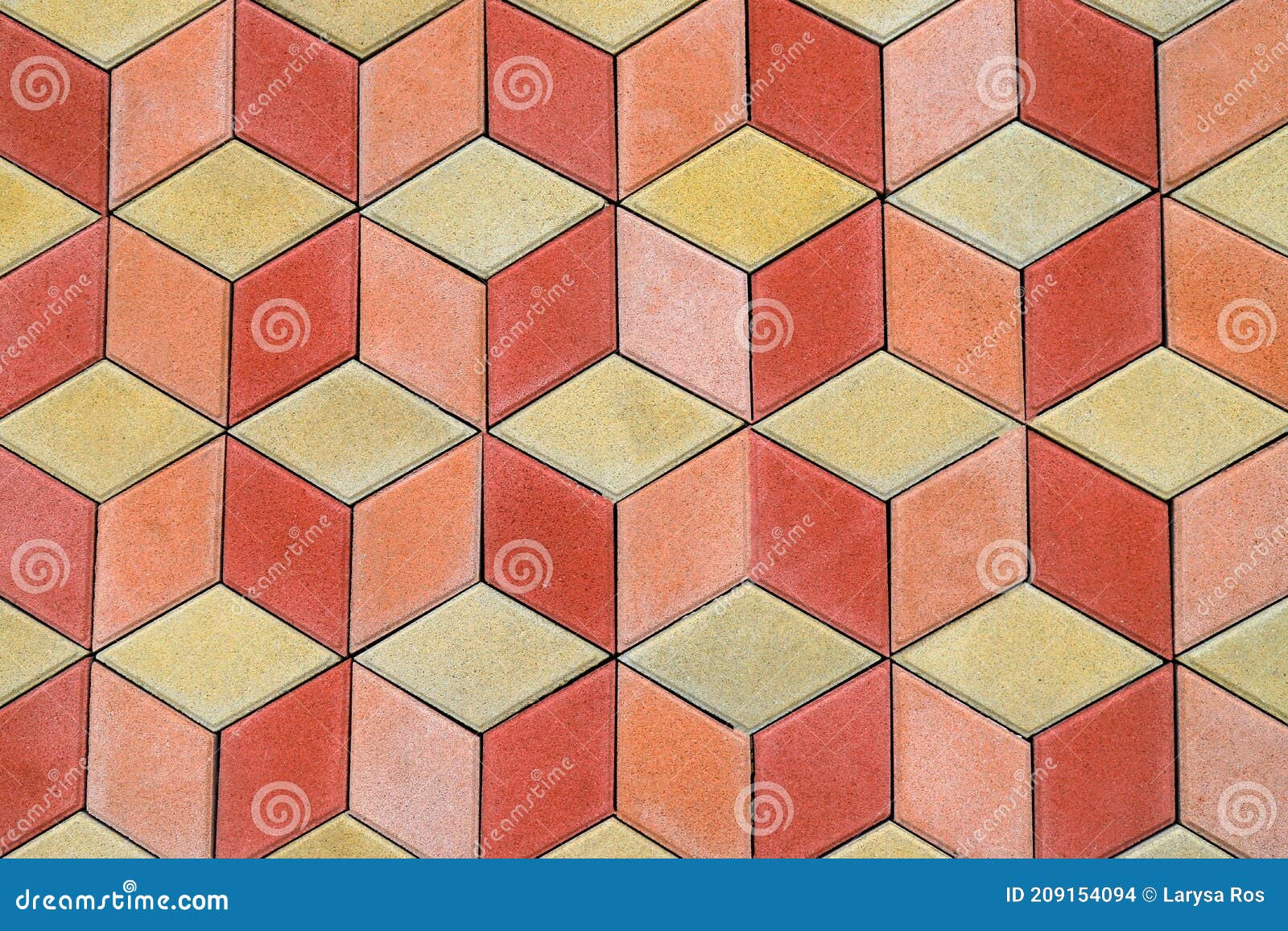Sidewalk Footpath Path Beautiful Modern Paving Slabs Geometric Patterns ...