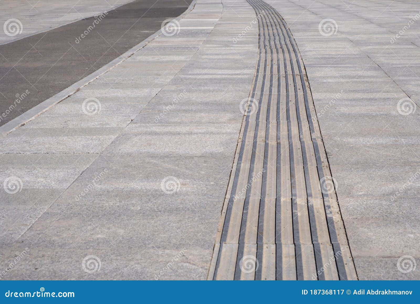 Sidewalk Guide for Blind People. Stock Image - Image of independence ...