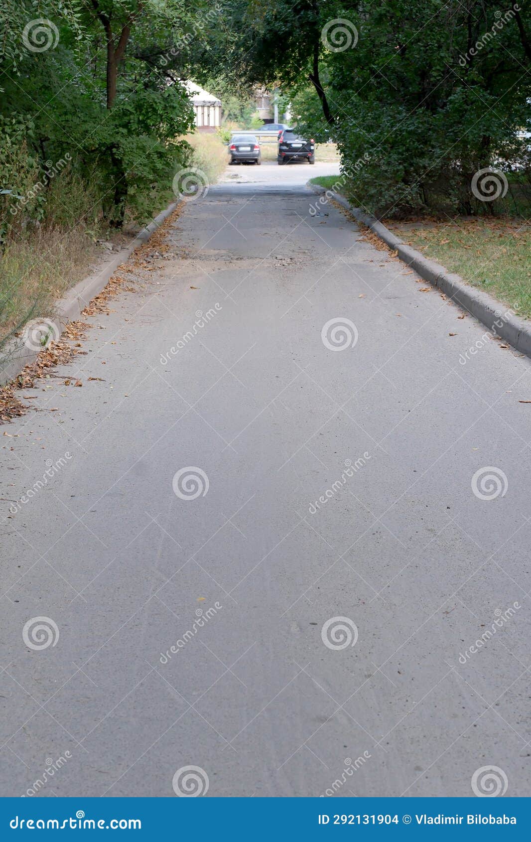 Sidewalk Path Inside Urban Buildings Stock Photo - Image of street ...
