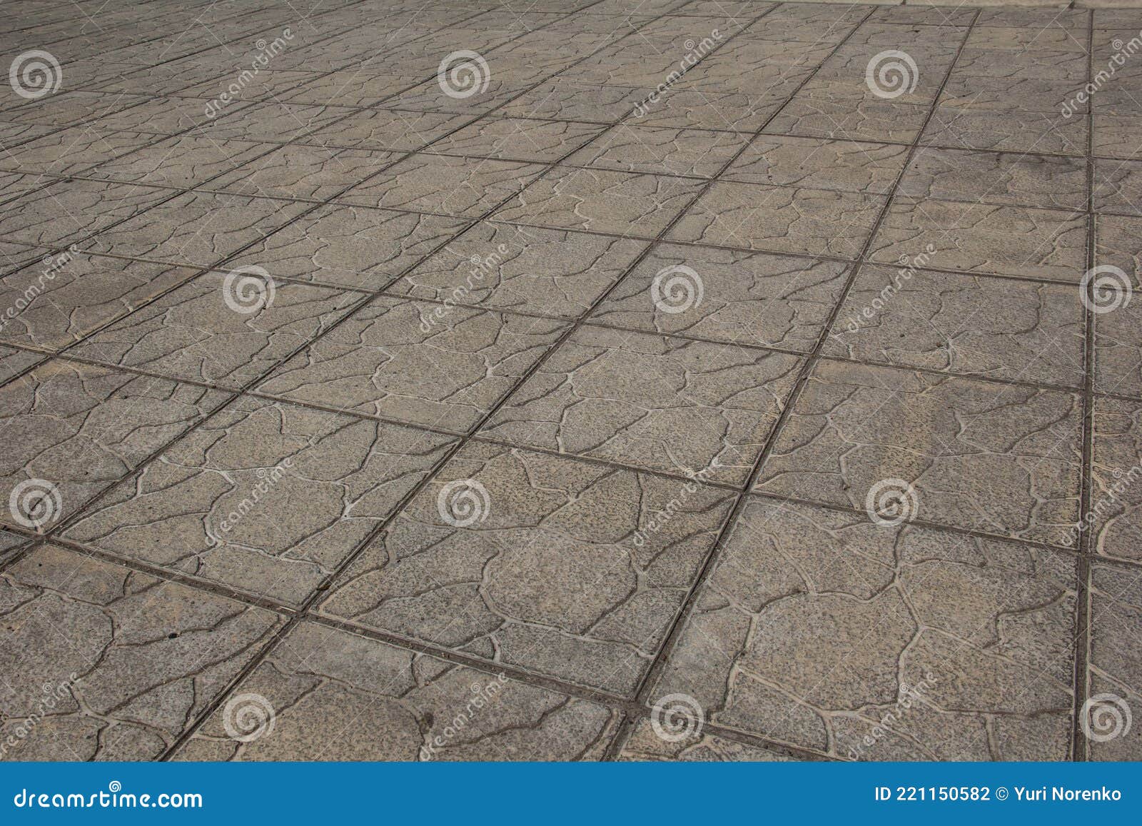 The Sidewalk is Paved with Square Decorative Tiles Stock Photo - Image ...