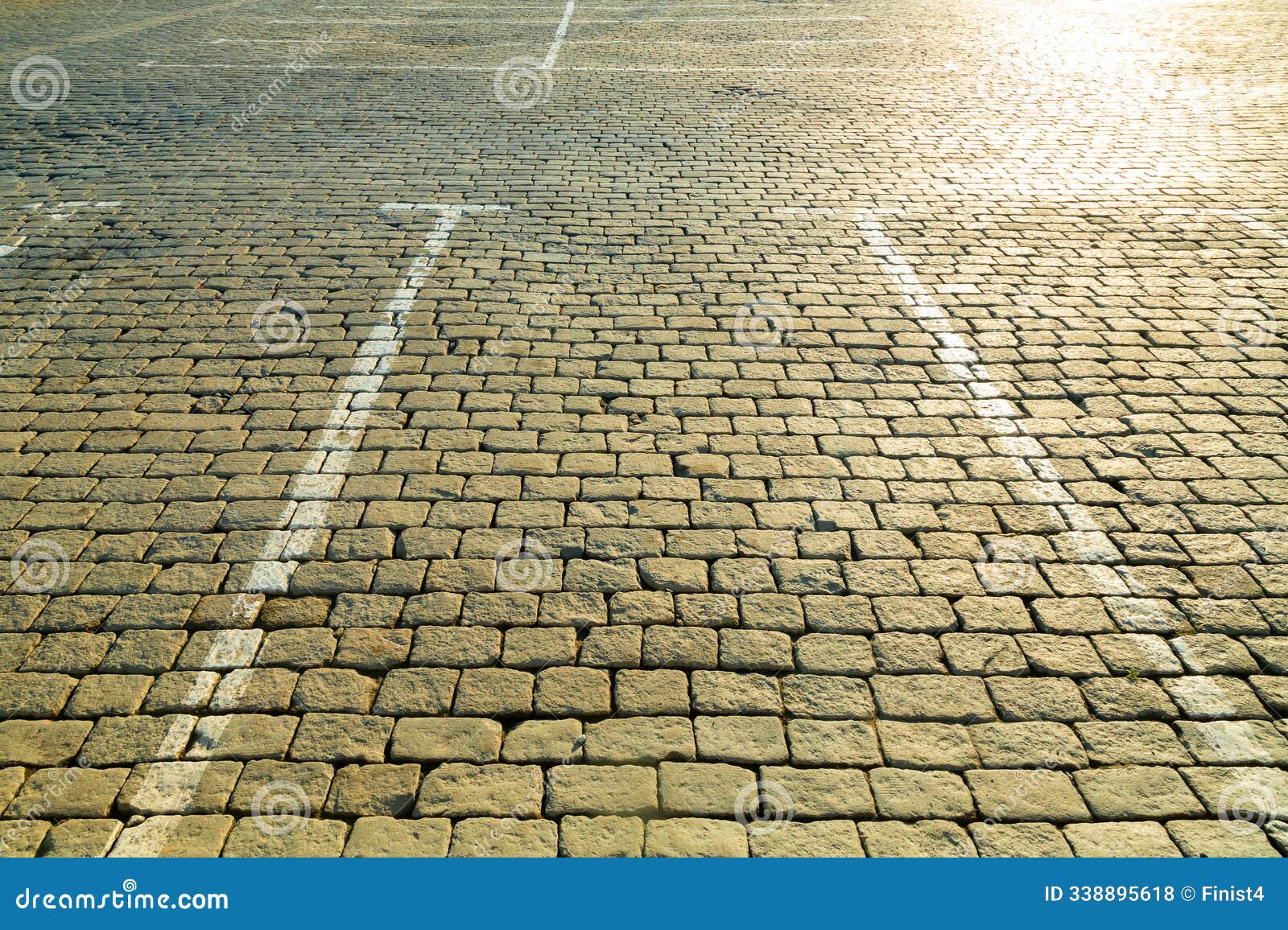 Sidewalk Pedestrian Square Paved with Cobblestone Texture. Stock Photo ...