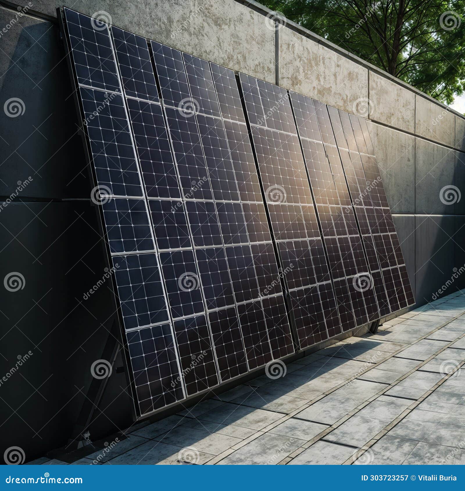 Sidewalk Power: Solar Panels Creating Urban Canopy, Generative Ai Stock ...