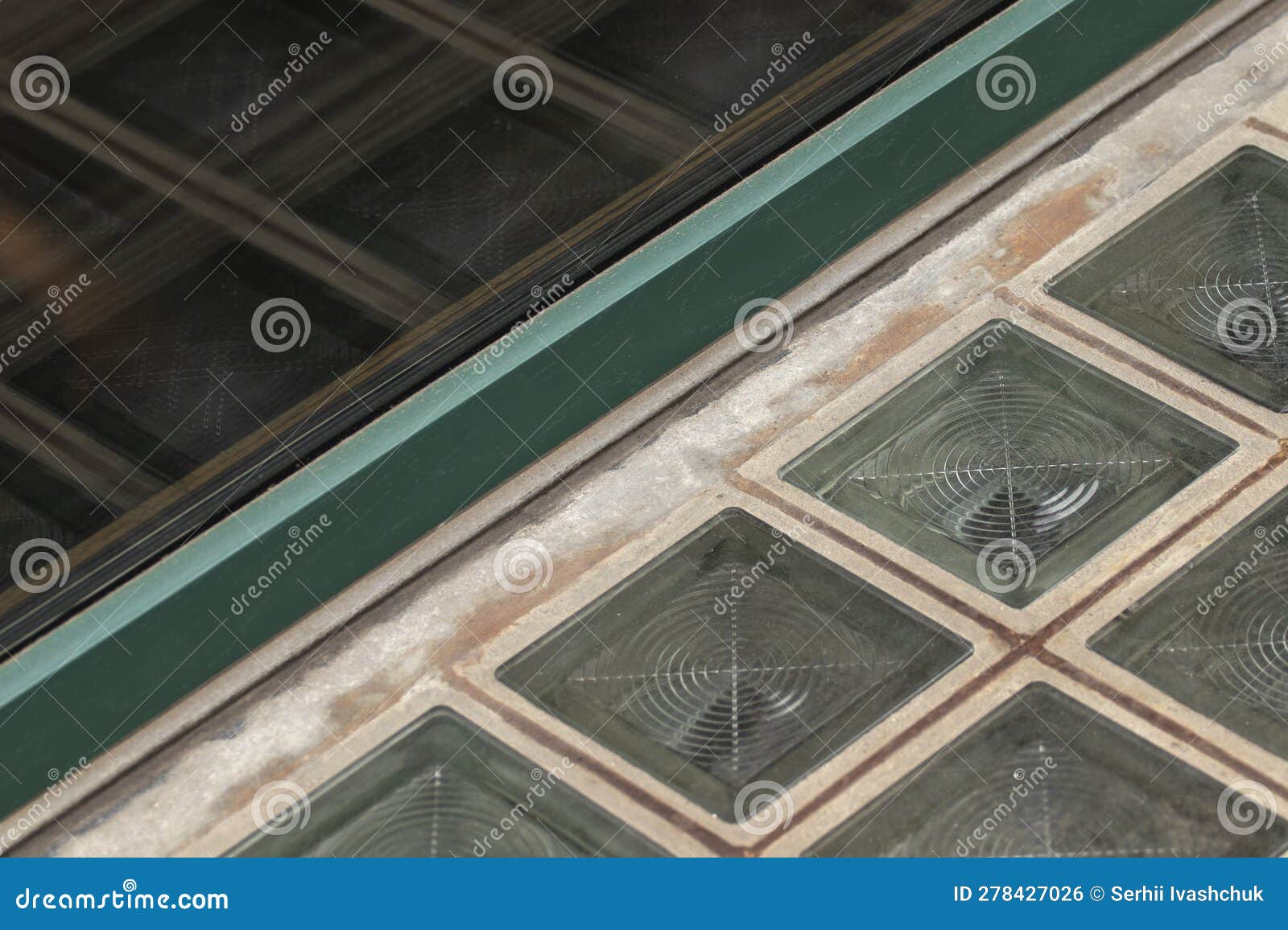 Sidewalk Skylight (also Named Pavement Light). Stock Photo - Image of ...