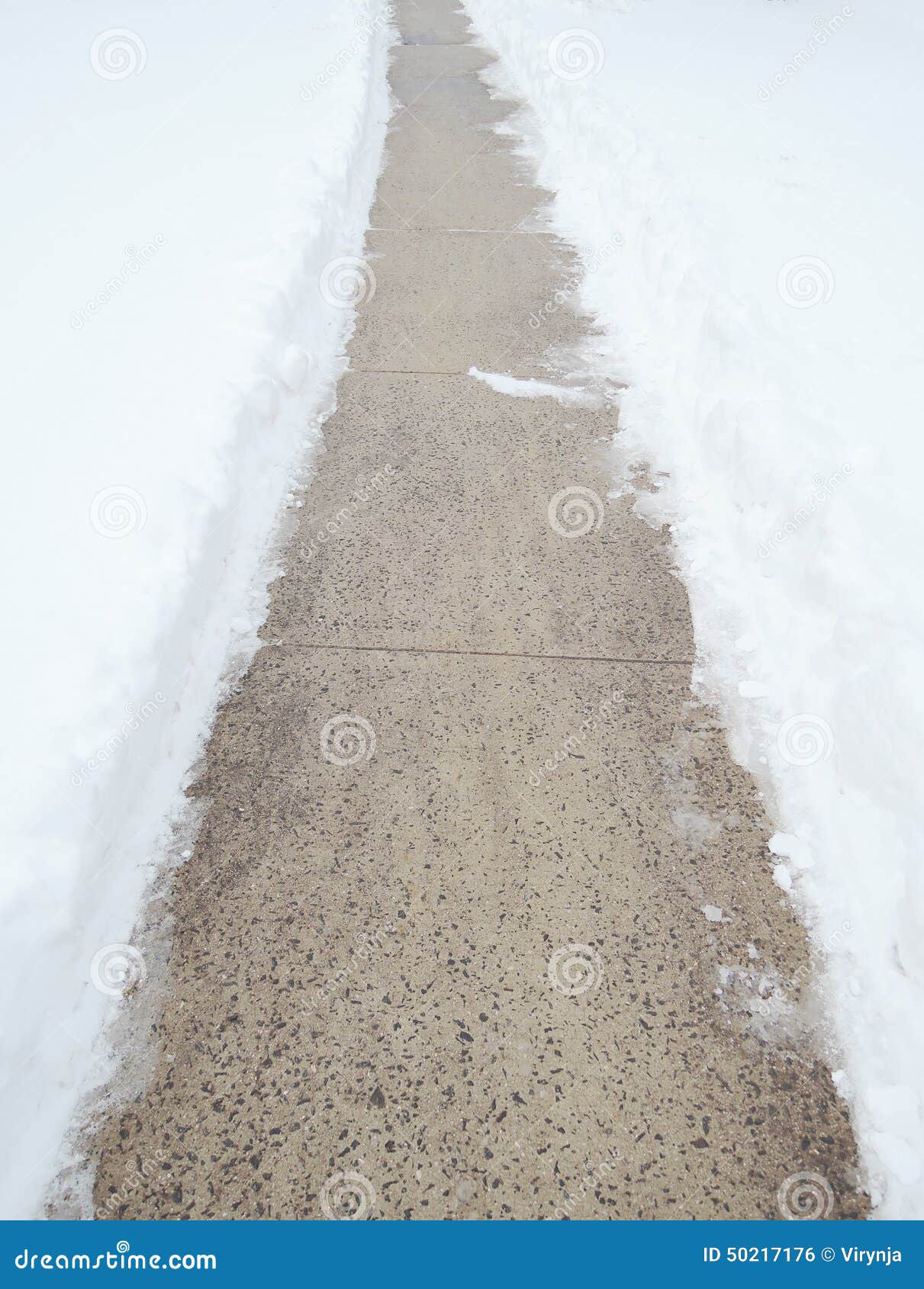 Sidewalk with snow stock photo. Image of park, area, background - 50217176