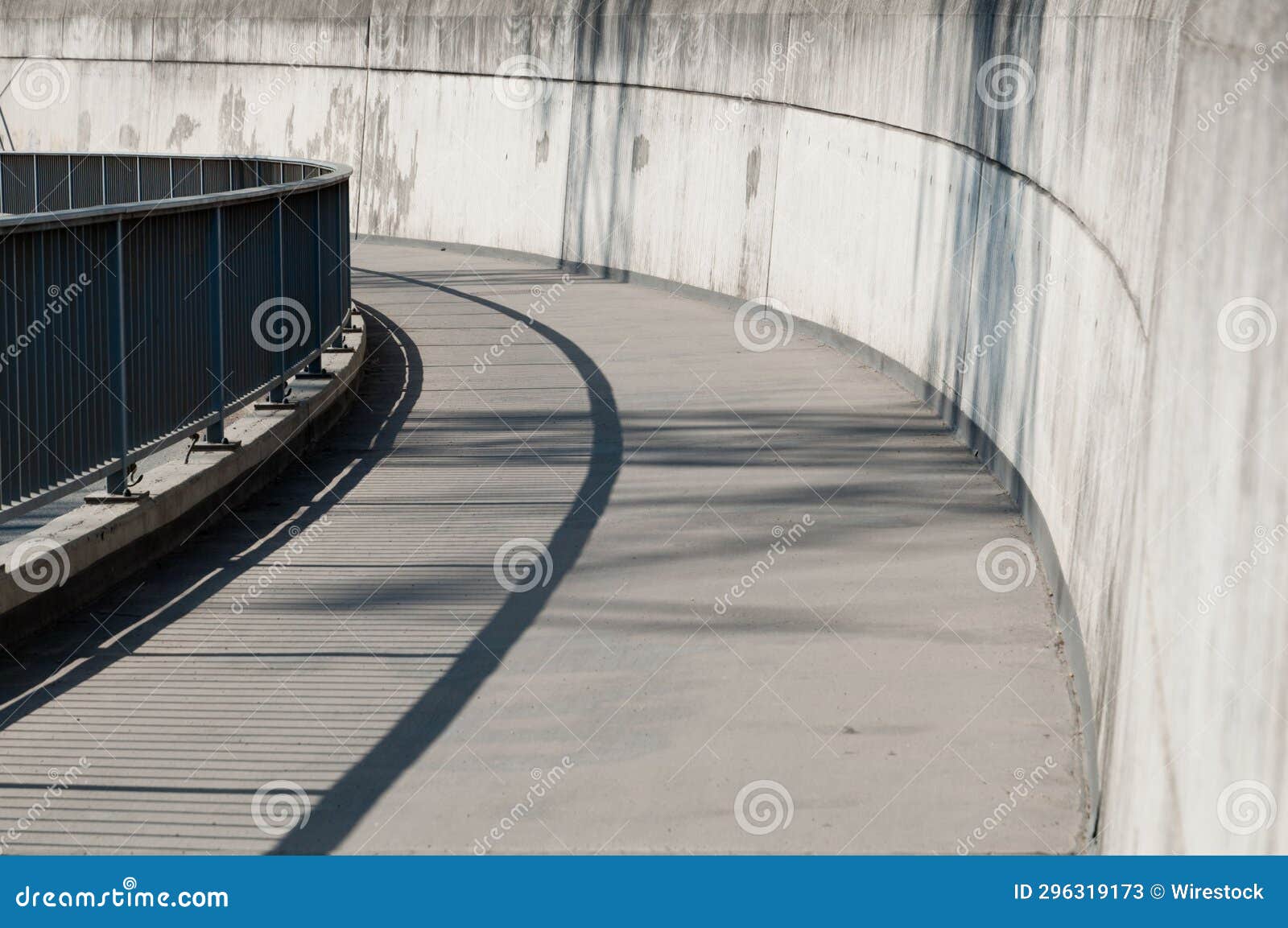 Sidewalk at a Street Underpass Stock Image - Image of traffic, lights ...