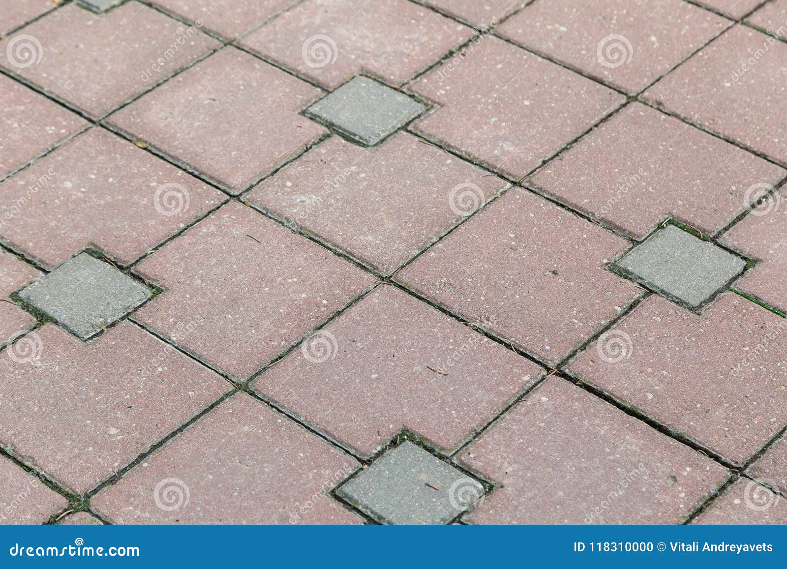 Sidewalk Tile of Red-brown Color on a Bright Day. Stock Photo - Image ...