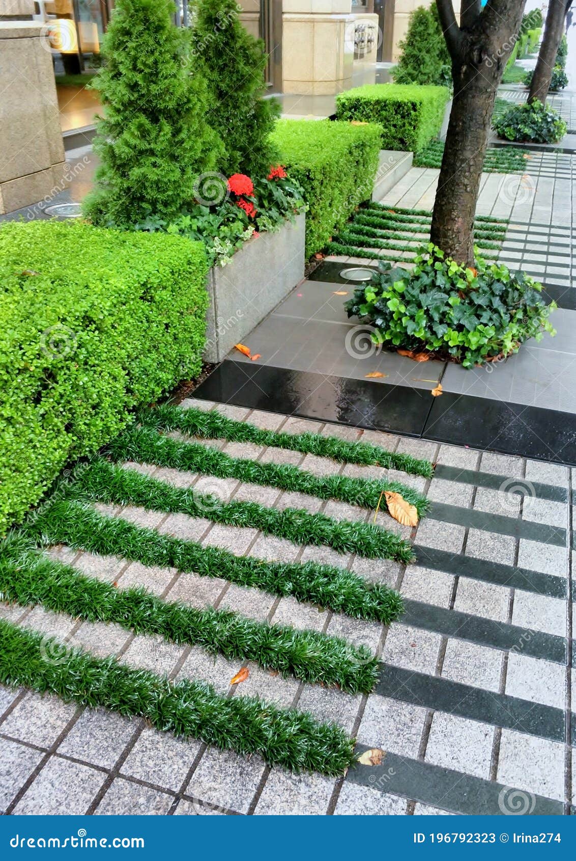 Sidewalks in Tokyo, Japan stock image. Image of floor - 196792323