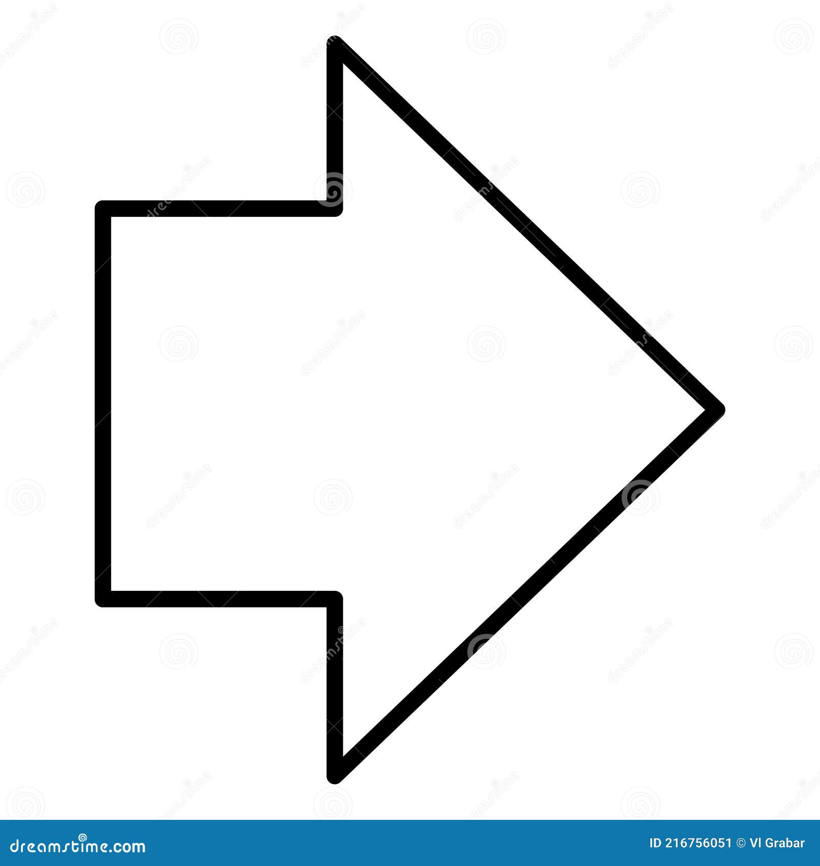 Sideways Arrow Icon. Right Icon Stock Illustration - Illustration of ...
