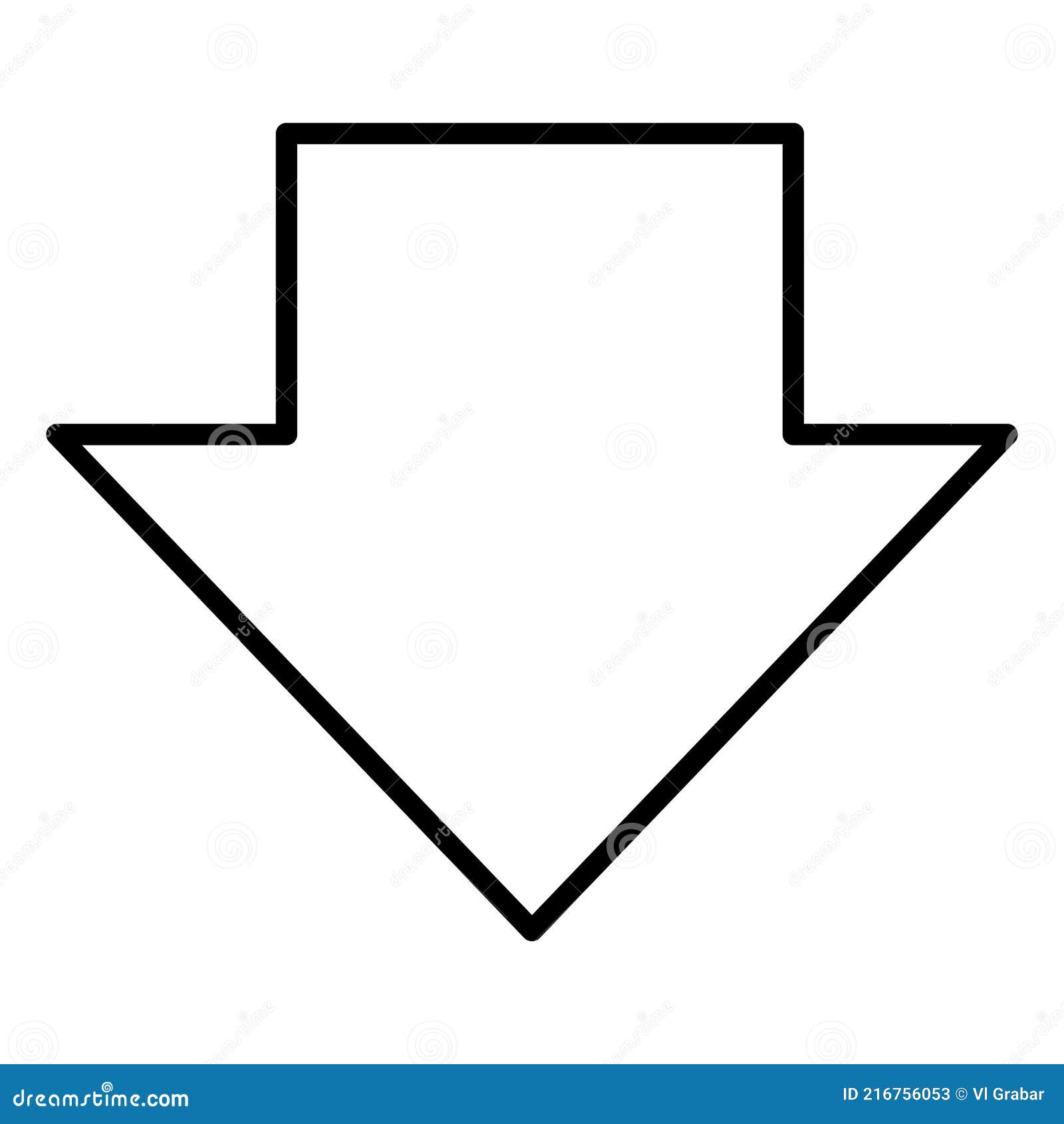 Sideways Arrow Icon. Down Icon Stock Illustration - Illustration of ...