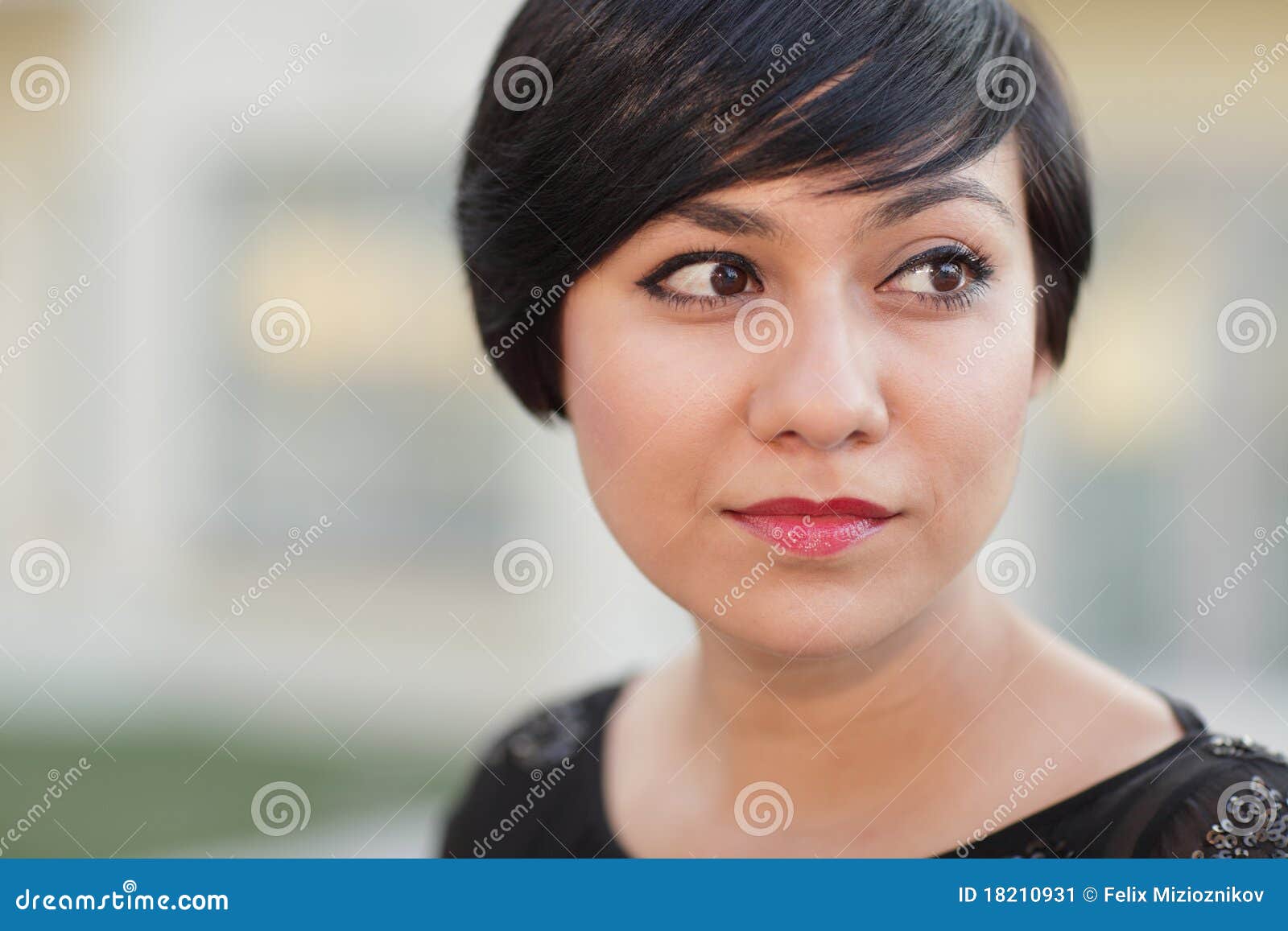 Sideways glance stock image. Image of lady, pretty, modern - 18210931