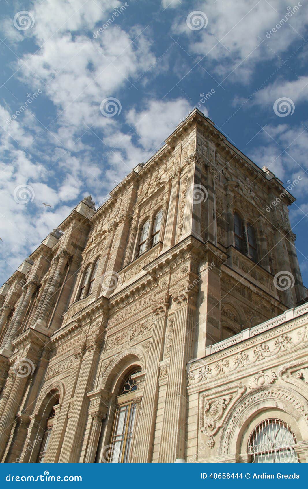 Sideways Object from Dolmabasce Palace, Istanbul, Turkey Stock Photo ...