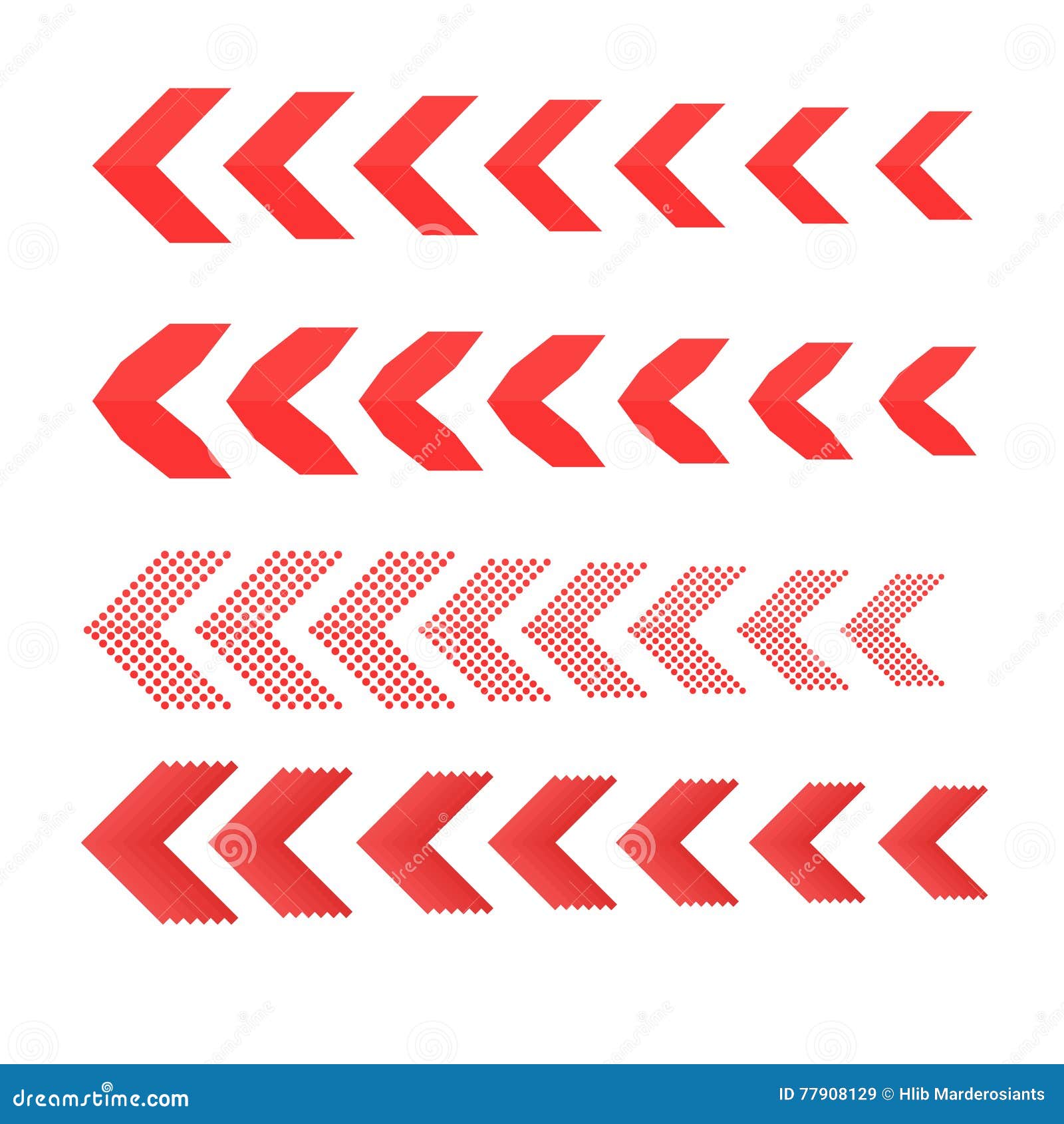 Sideways Set . Linear Signs Collection. Arrow Design .four Elements for ...