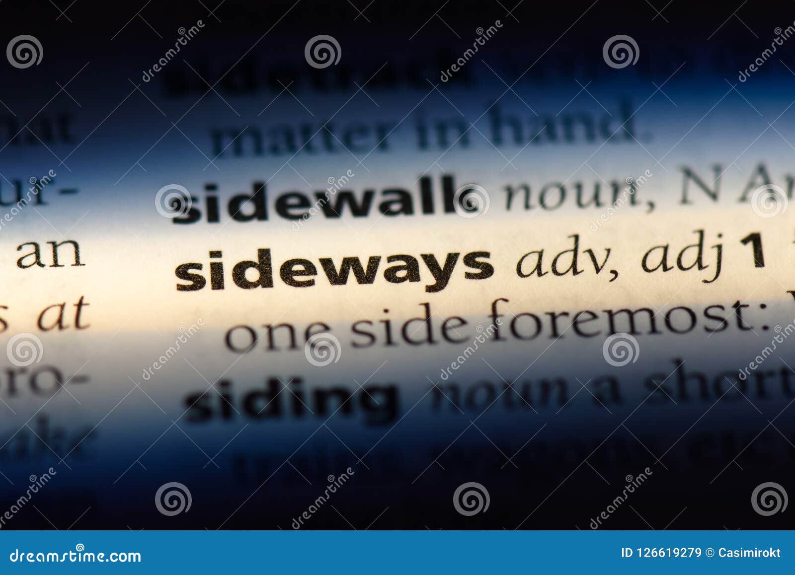 Sideways stock image. Image of macro, definition, book - 126619279