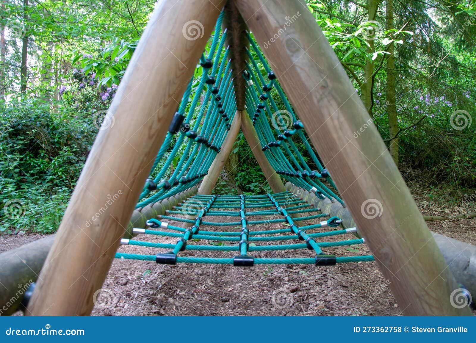 Sideways View, Triangular Aspect, of a Climbing Frame or Obstacle ...