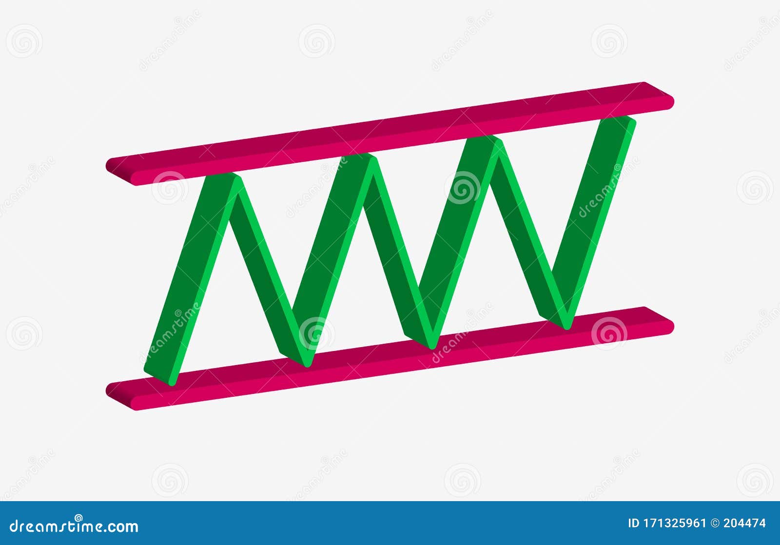 Sideways Volatile Trend Definition Flat Vector Icon Isolated on White ...