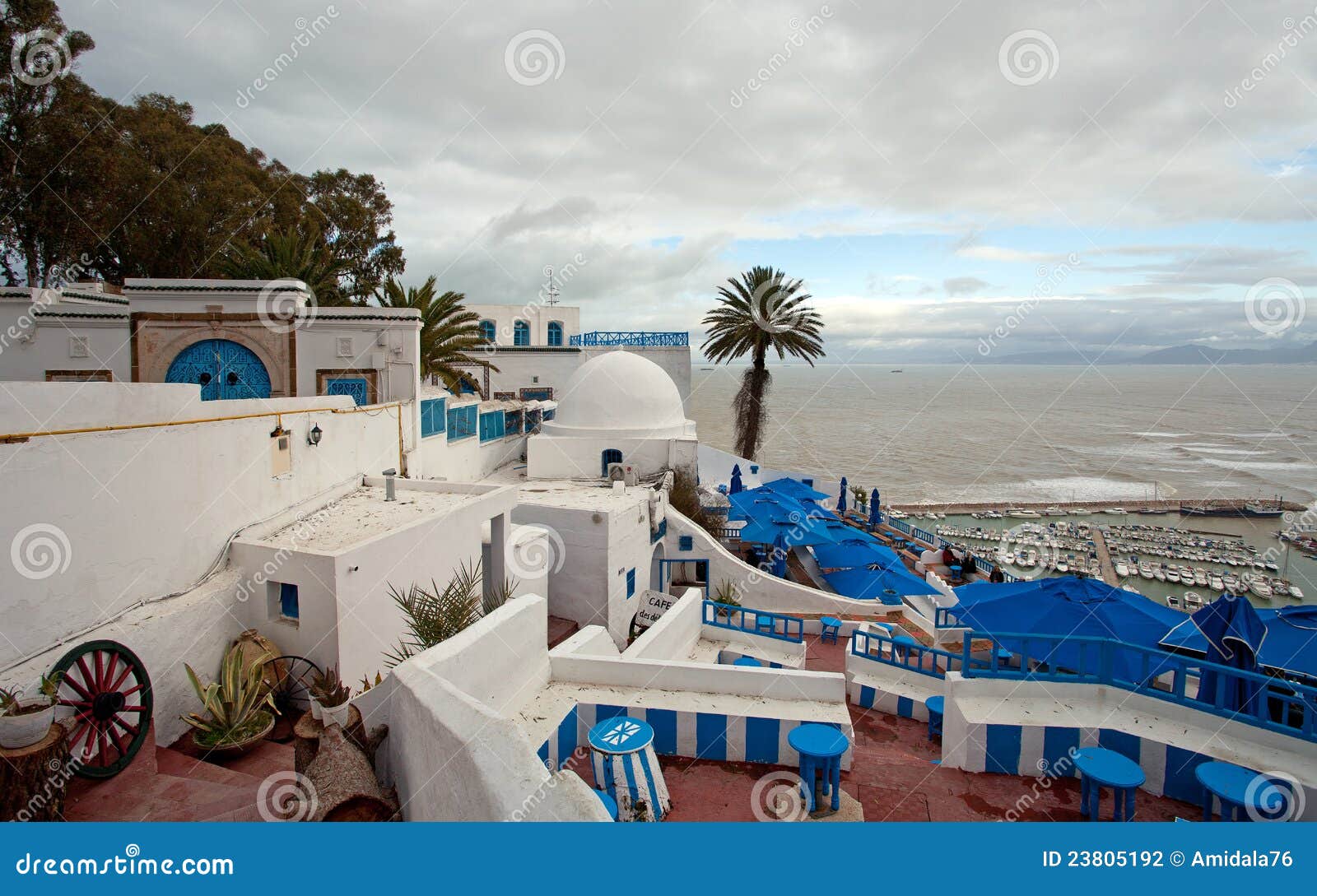 Sidi bou Said stock photo. Image of garden, hill, arabic - 23805192