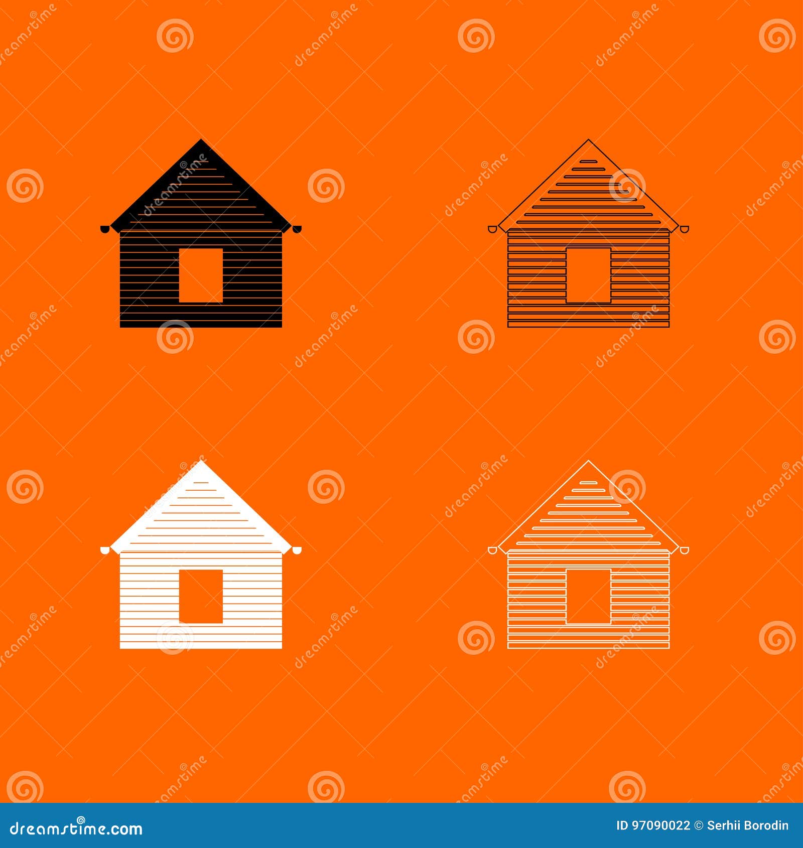 Siding Front Black and White Set Icon . Stock Vector - Illustration of ...