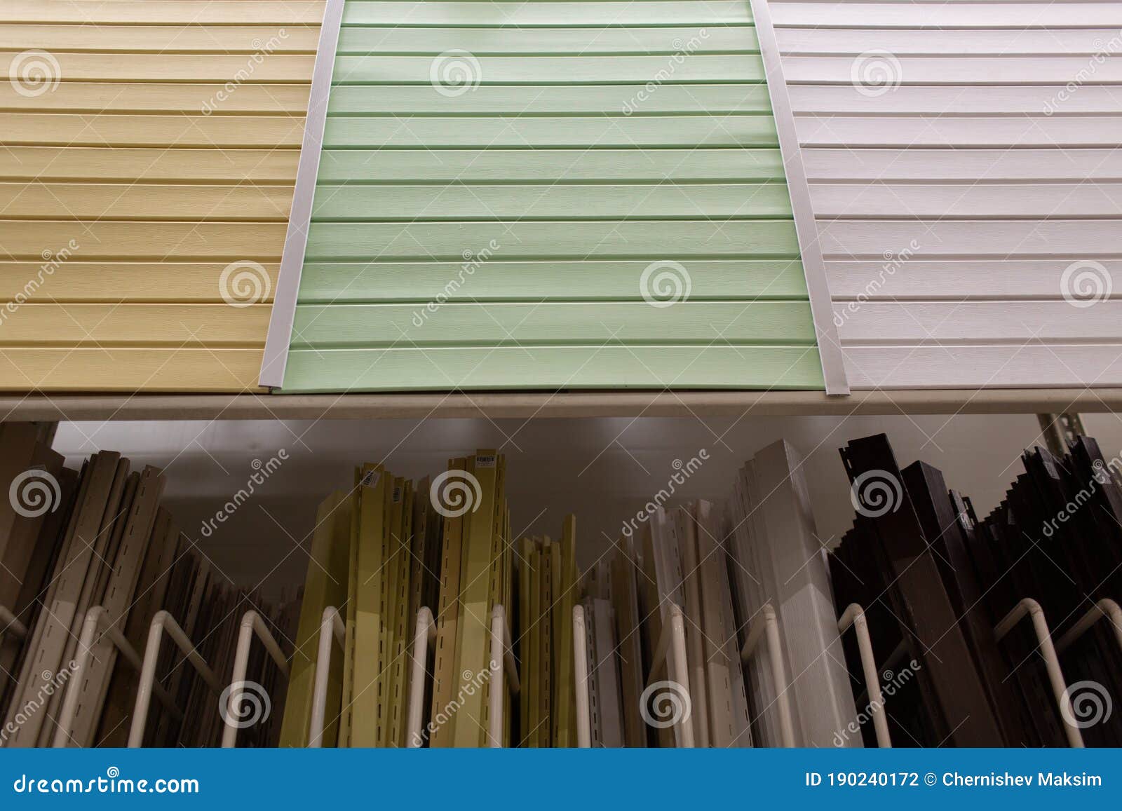 Siding Multi-colored Pallet Row Set Rack Ready for Construction on ...